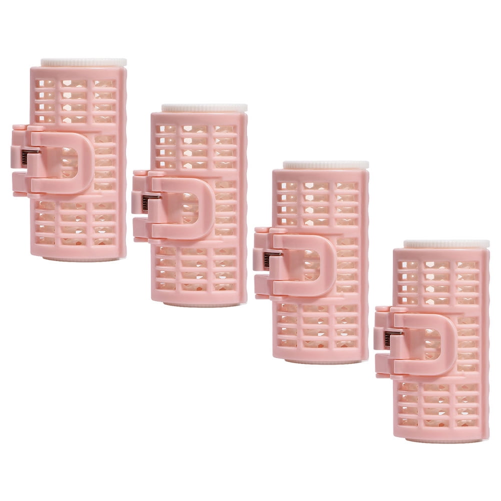 4 Pcs Resin Plastic Hair Rollers with Clips Waves Without Heat Rolls ...