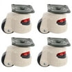 HOLKIE Retractable Caster Wheels,(4 pack) Heavy Duty Workbench Casters ...