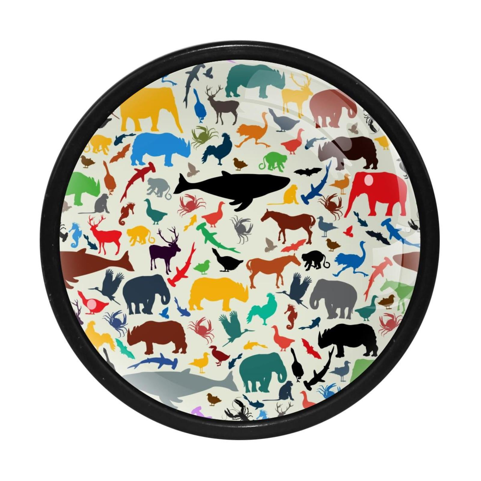 4 Pcs Retro African Animal Knobs for Kitchen Cabinet Cupboard Dresser ...