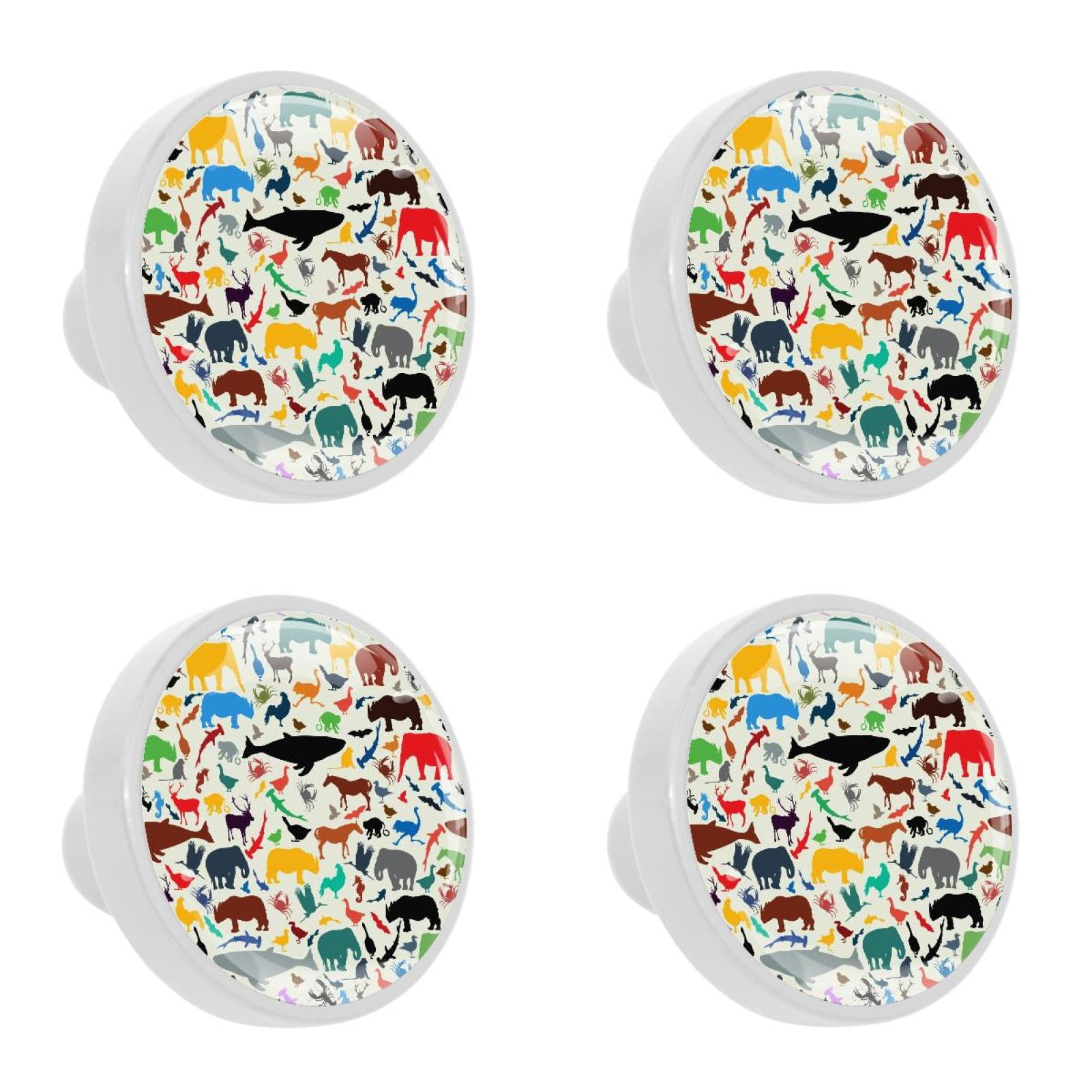 4 Pcs Retro African Animal Knobs for Kitchen Cabinet Cupboard Dresser ...