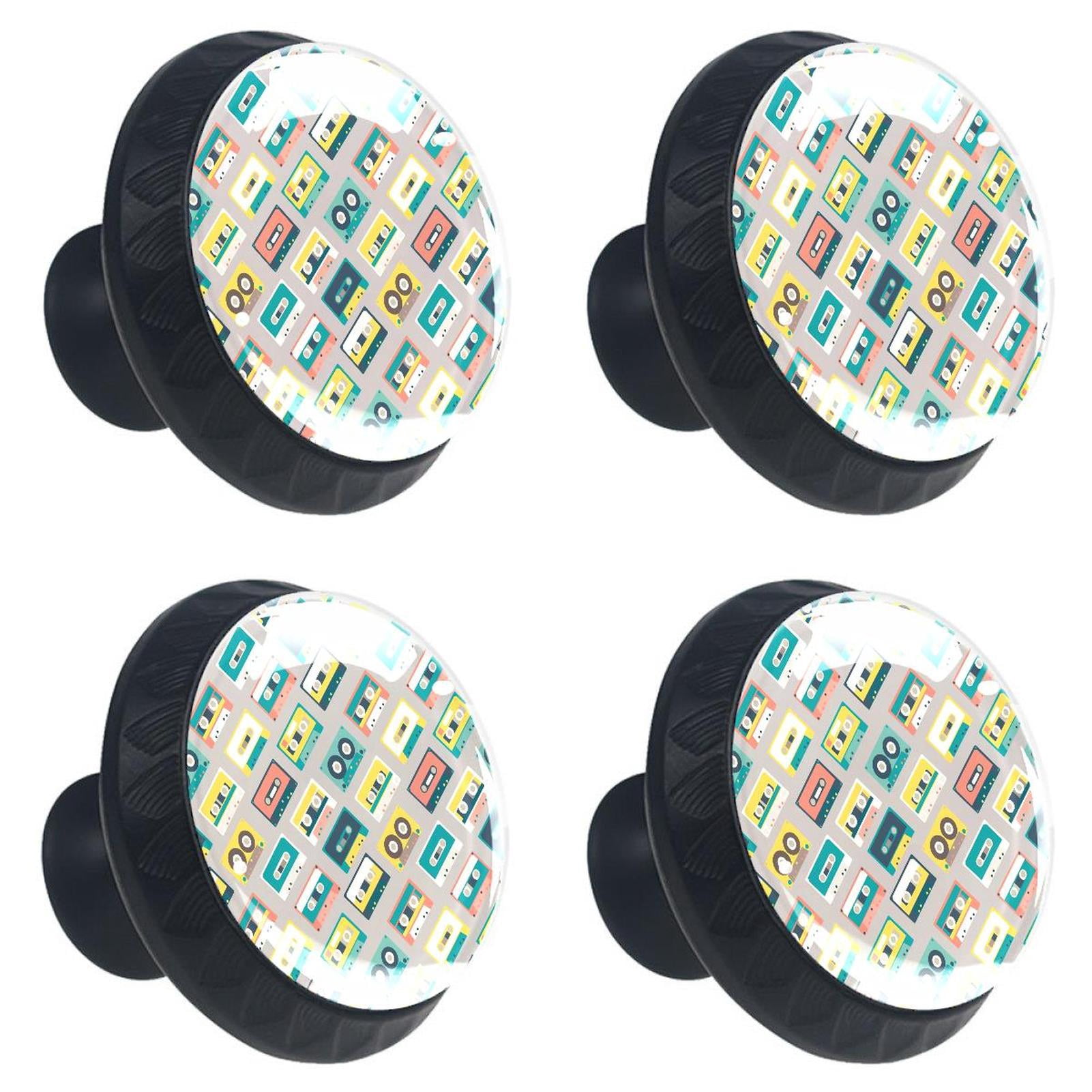 4 Pcs Retro Audio Tapes Knobs for Kitchen Cabinet Cupboard Dresser ...