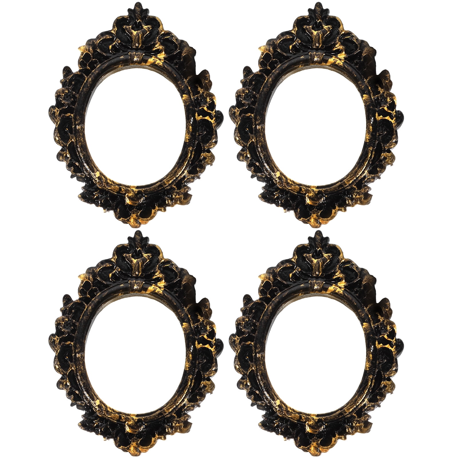 4 Pcs Retro Photo Frame Small Picture Frames Ornament Decor Resin Wall ...