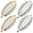 4 Pcs Rhinestone Banana Hair Clips for Women Barrettes Pins Grips Miss ...