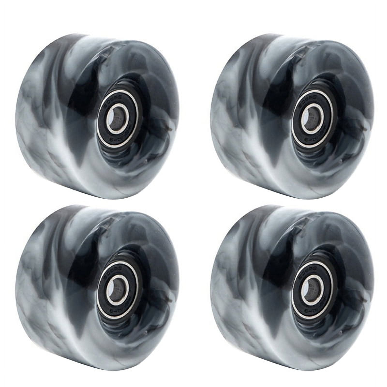 4 Pcs Roller Skate Wheels with Bearings for Double Row Skating and ...