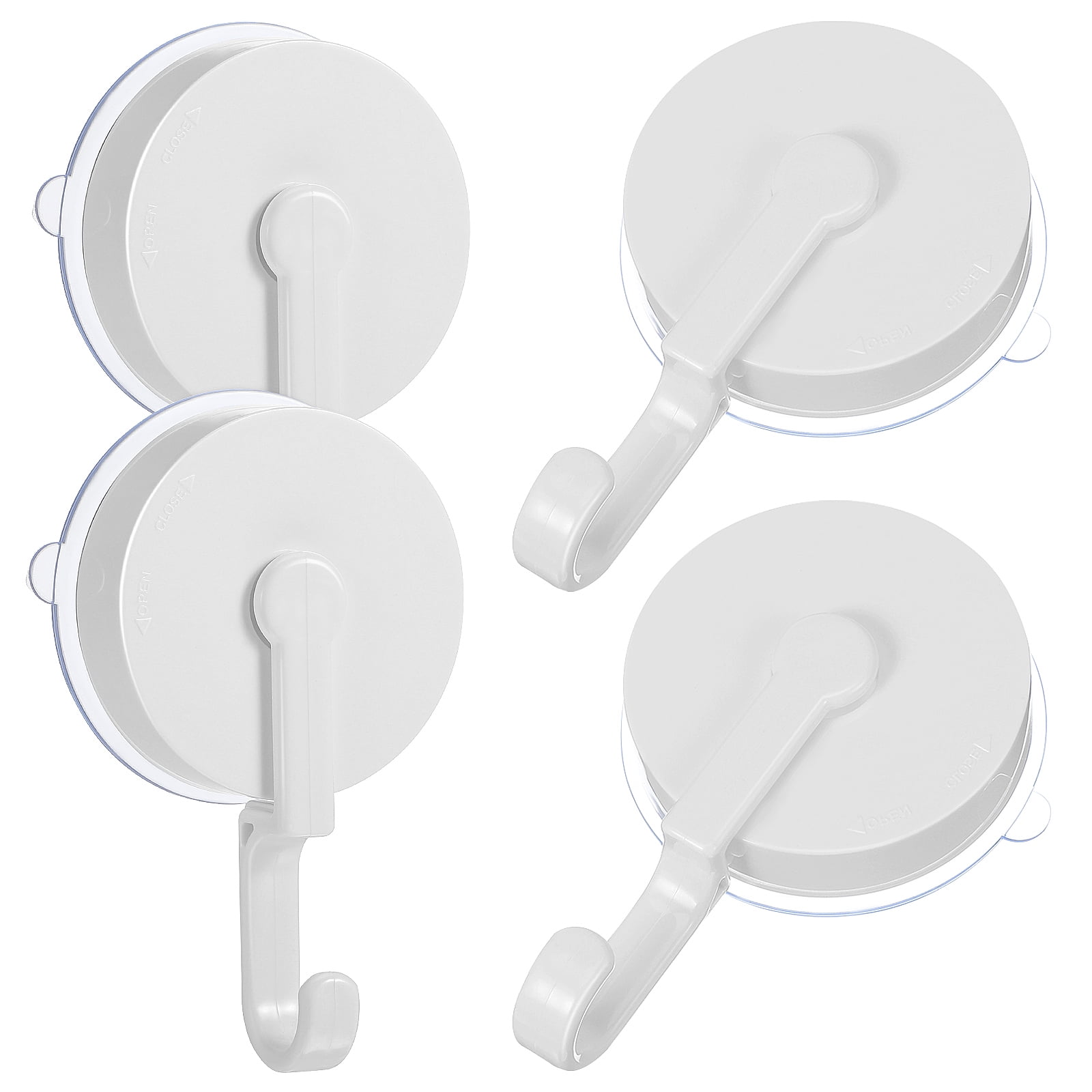 4 Pcs Rotating Suction Cup Hook Heavy Duty Hooks Window Cups Spiral No ...