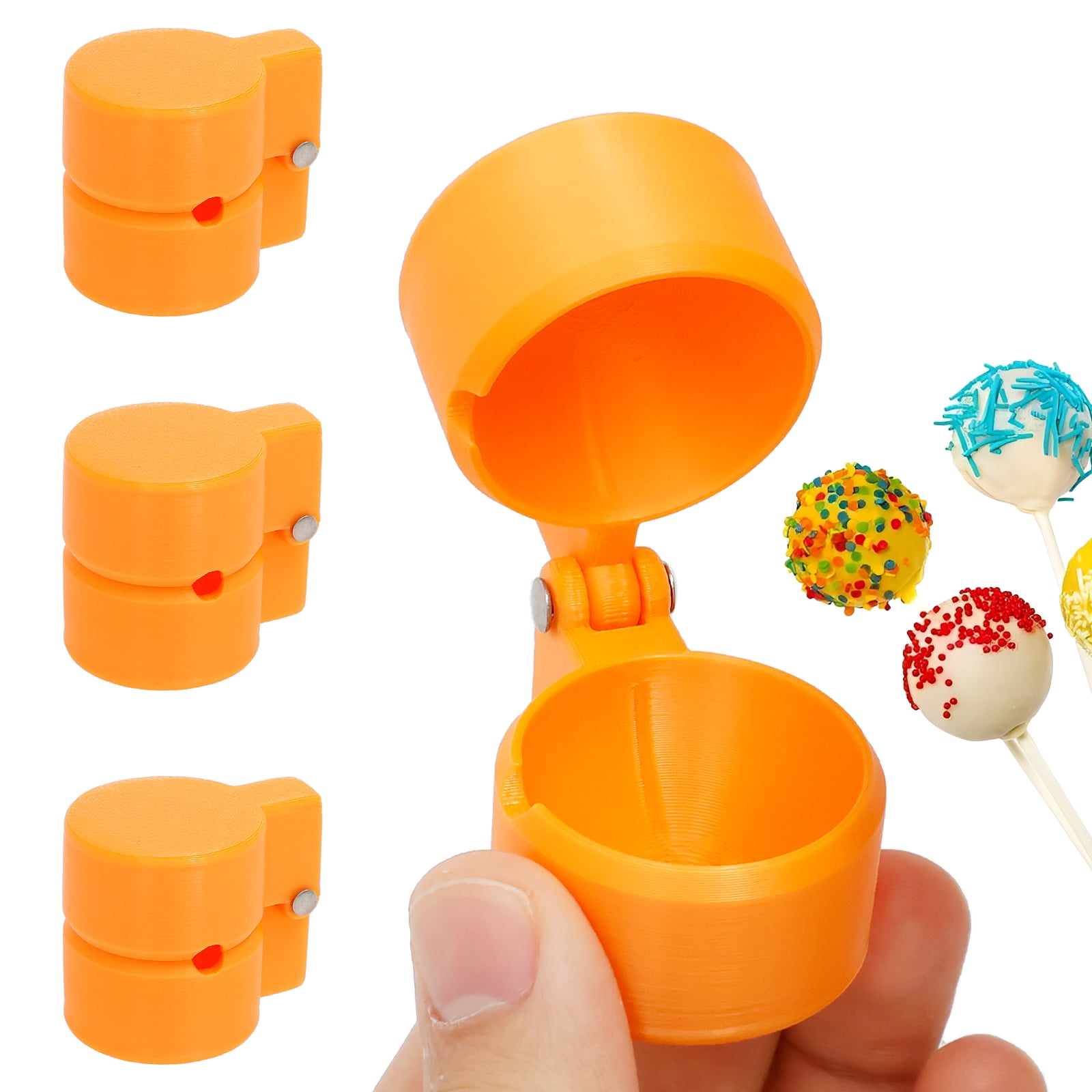 4 Pcs Round Cake Pop Mold Shapes Press Set Reusable for Home Baking ...