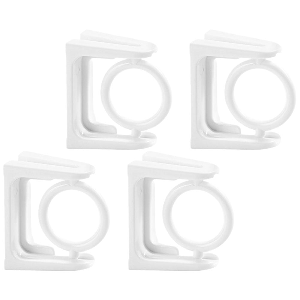 4 Pcs Round Hook Curtain Rods Hooks Suction Cup Heavy Duty White ...