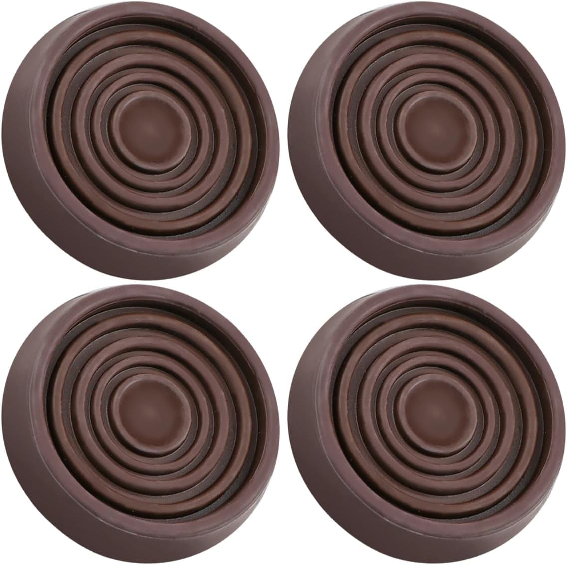 4 Pcs Round Rubber Caster Cups, 1.5" Furniture Wheel Caster Cups Rubber ...