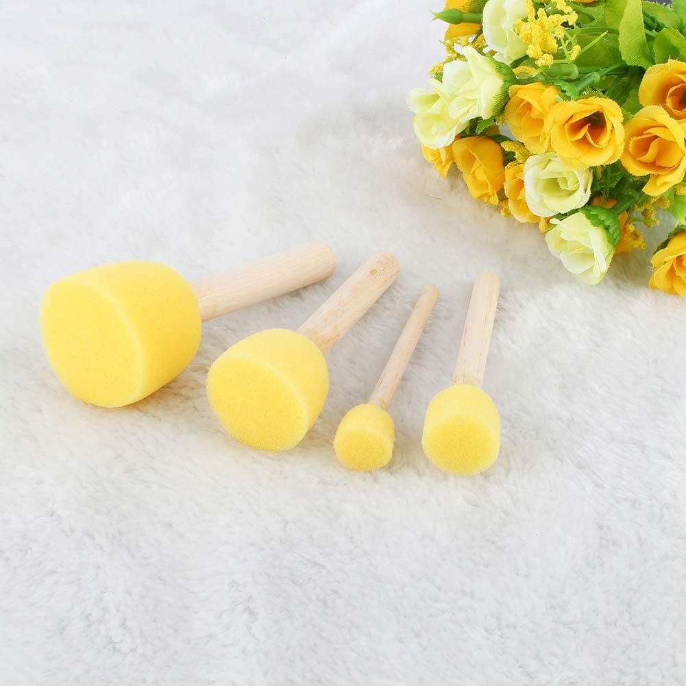 4 Pcs Round Sponges Brush Set, Painting Tools for DIY Arts Crafts ...