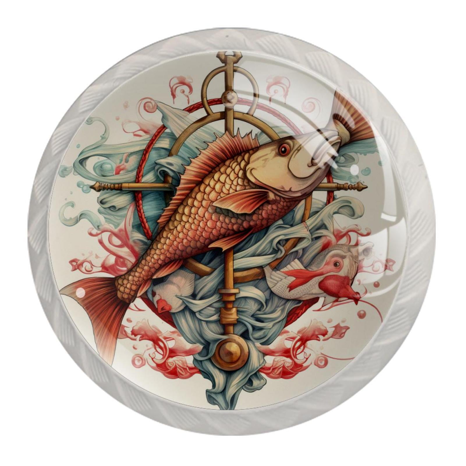 4 Pcs Round White Knobs for Kitchen Cabinet Cupboard Dresser Bookcase ...