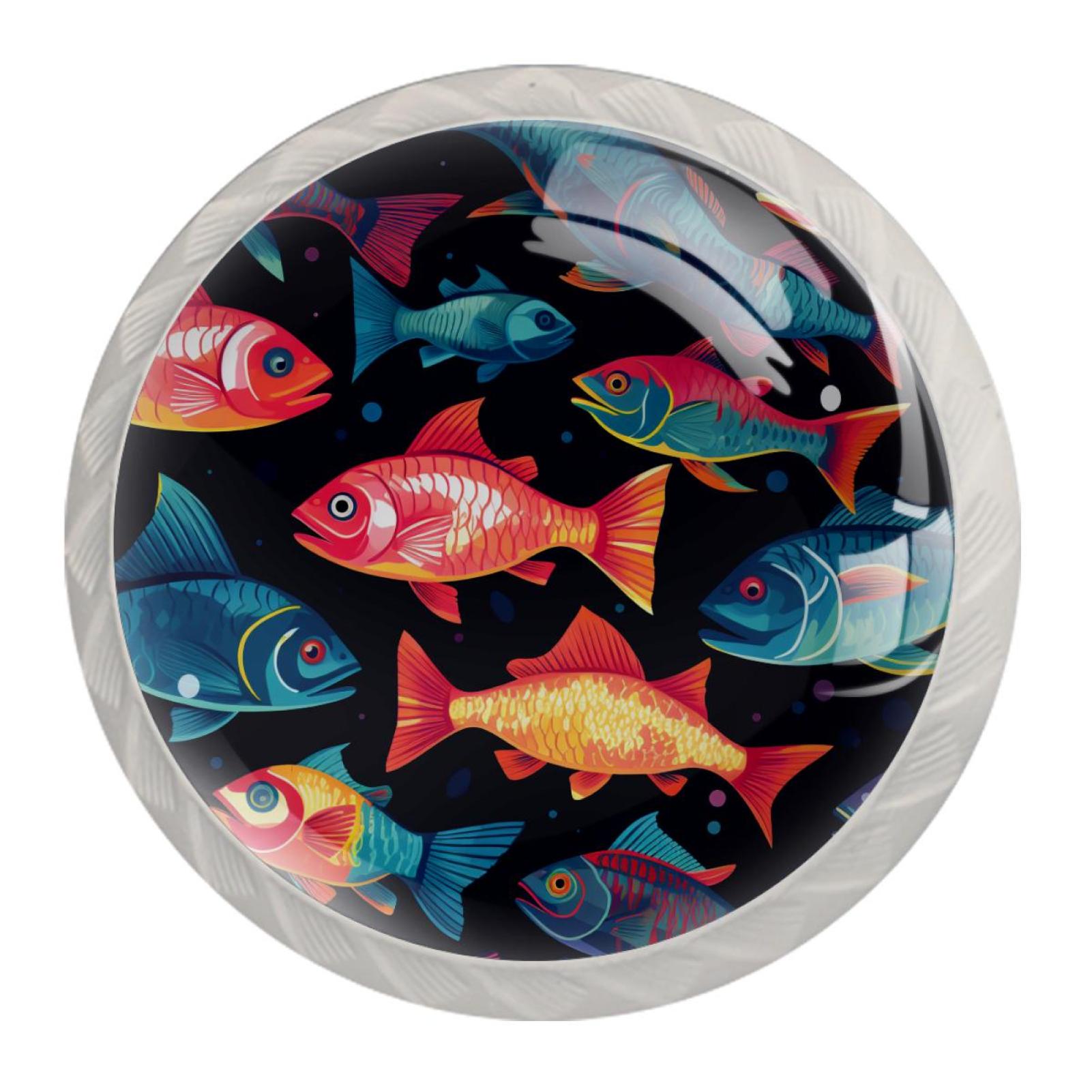 4 Pcs Round White Knobs for Kitchen Cabinet Cupboard Dresser Bookcase ...