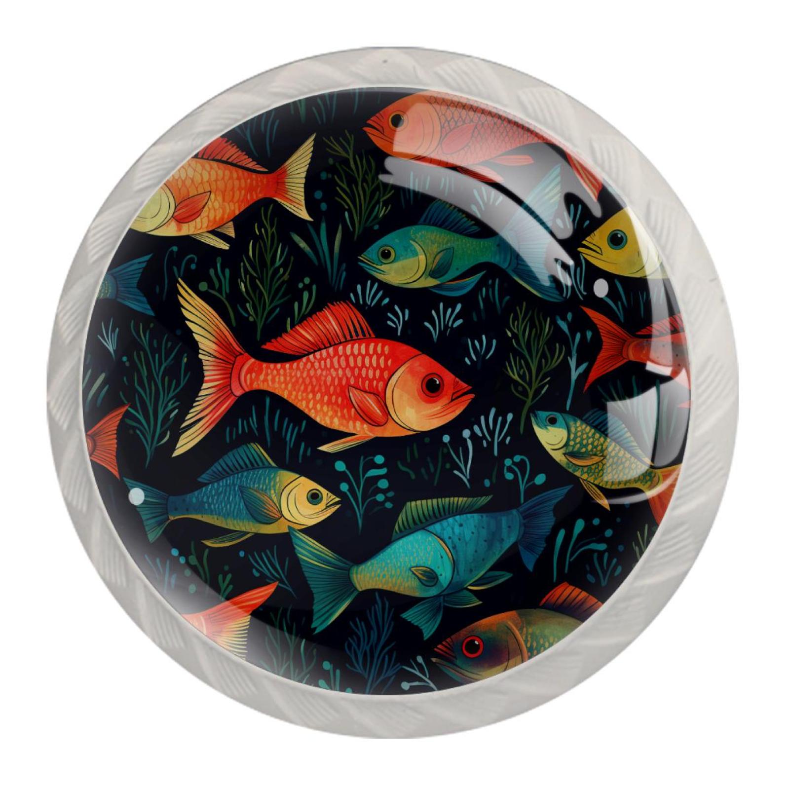 4 Pcs Round White Knobs for Kitchen Cabinet Cupboard Dresser Bookcase ...