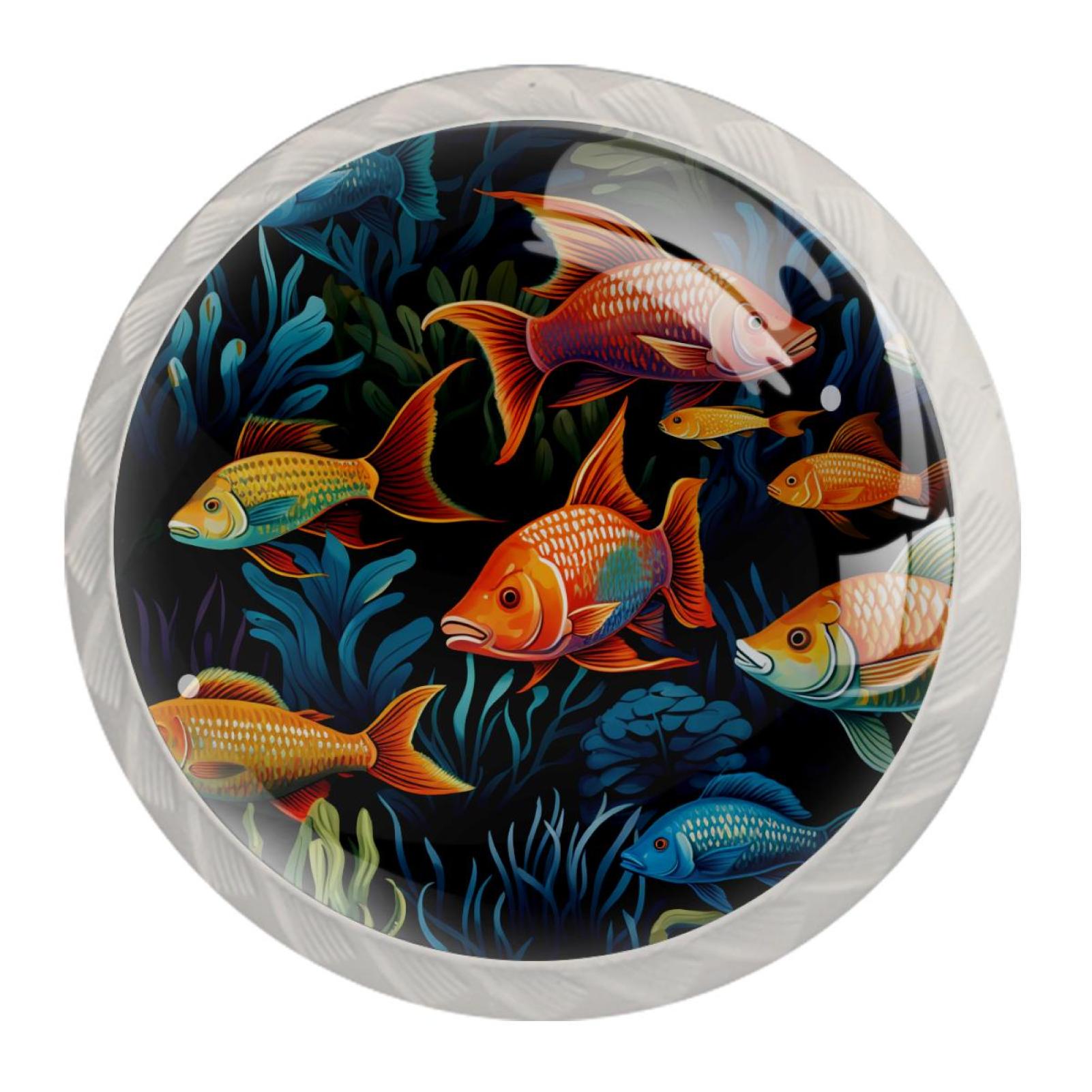 4 Pcs Round White Knobs for Kitchen Cabinet Cupboard Dresser Bookcase ...