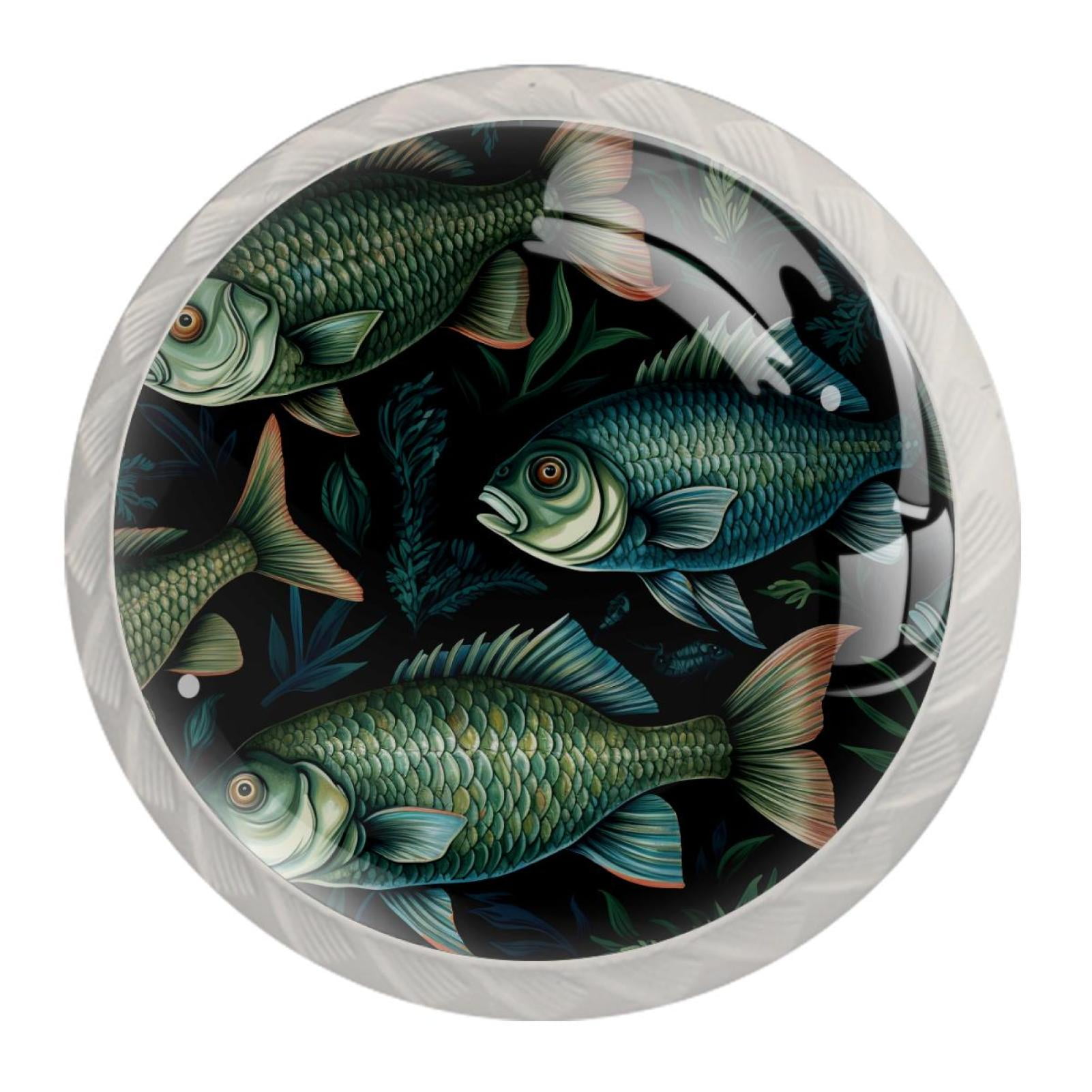 4 Pcs Round White Knobs for Kitchen Cabinet Cupboard Dresser Bookcase ...