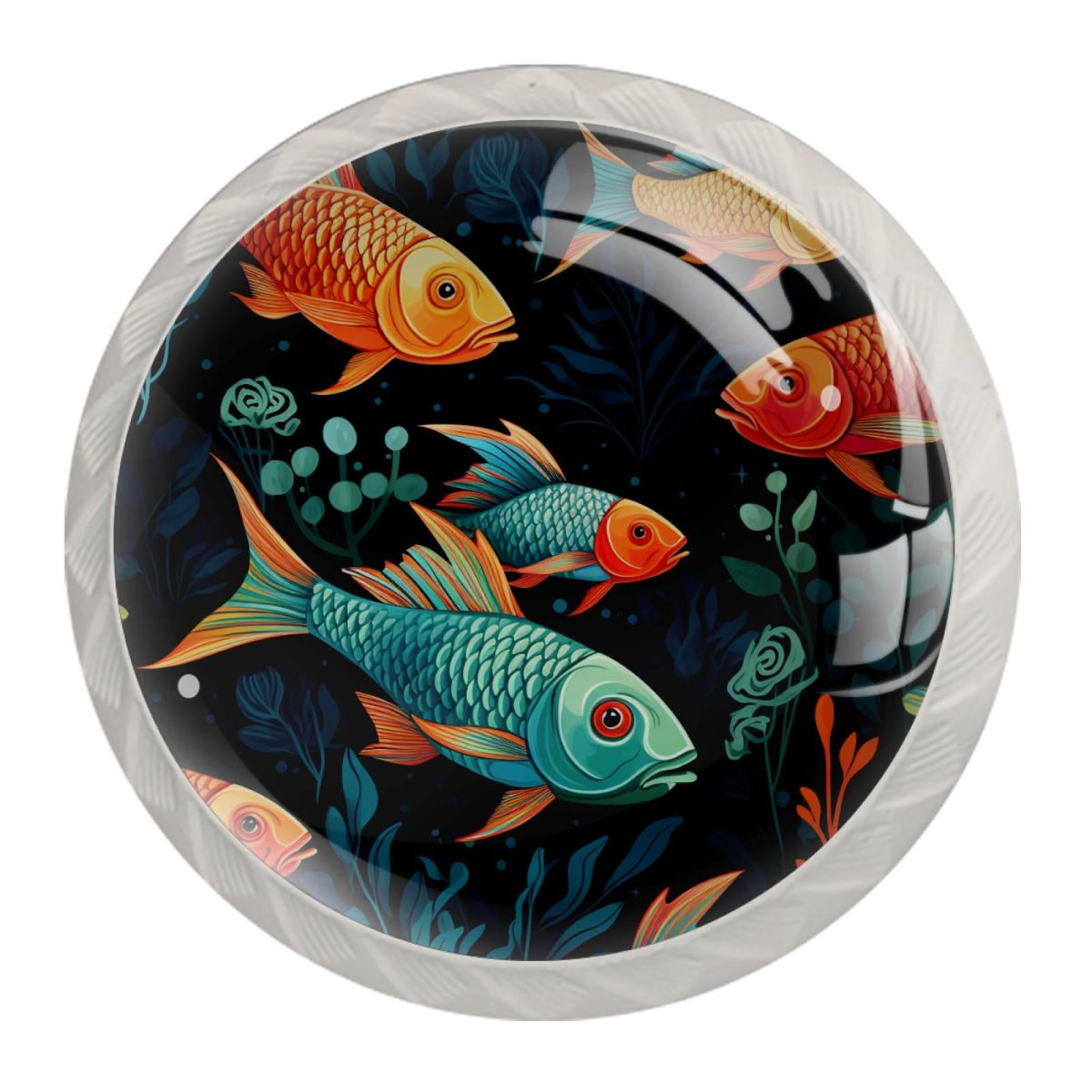 4 Pcs Round White Knobs for Kitchen Cabinet Cupboard Dresser Bookcase ...