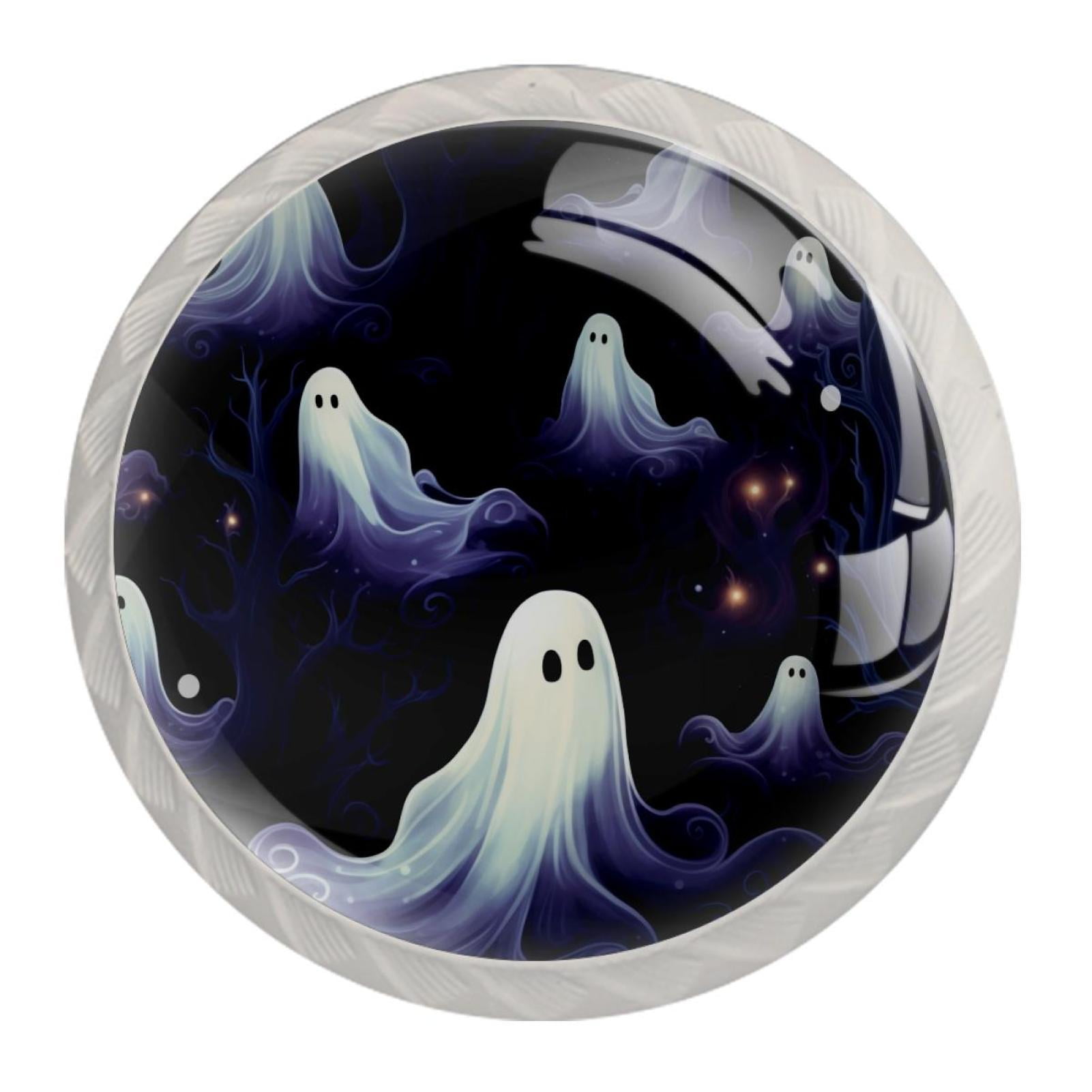 4 Pcs Round White Knobs for Kitchen Cabinet Cupboard Dresser Bookcase ...