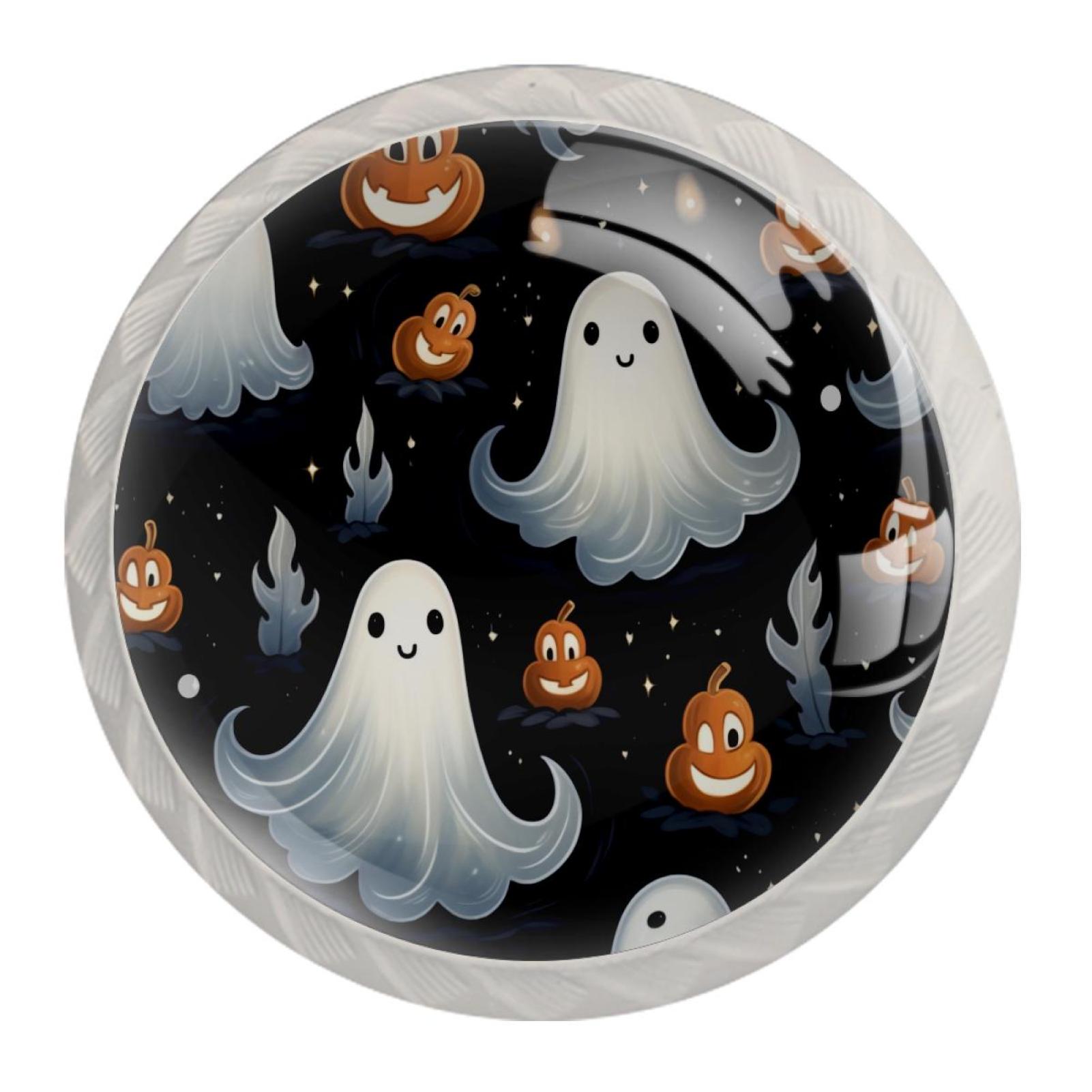 4 Pcs Round White Knobs for Kitchen Cabinet Cupboard Dresser Bookcase ...