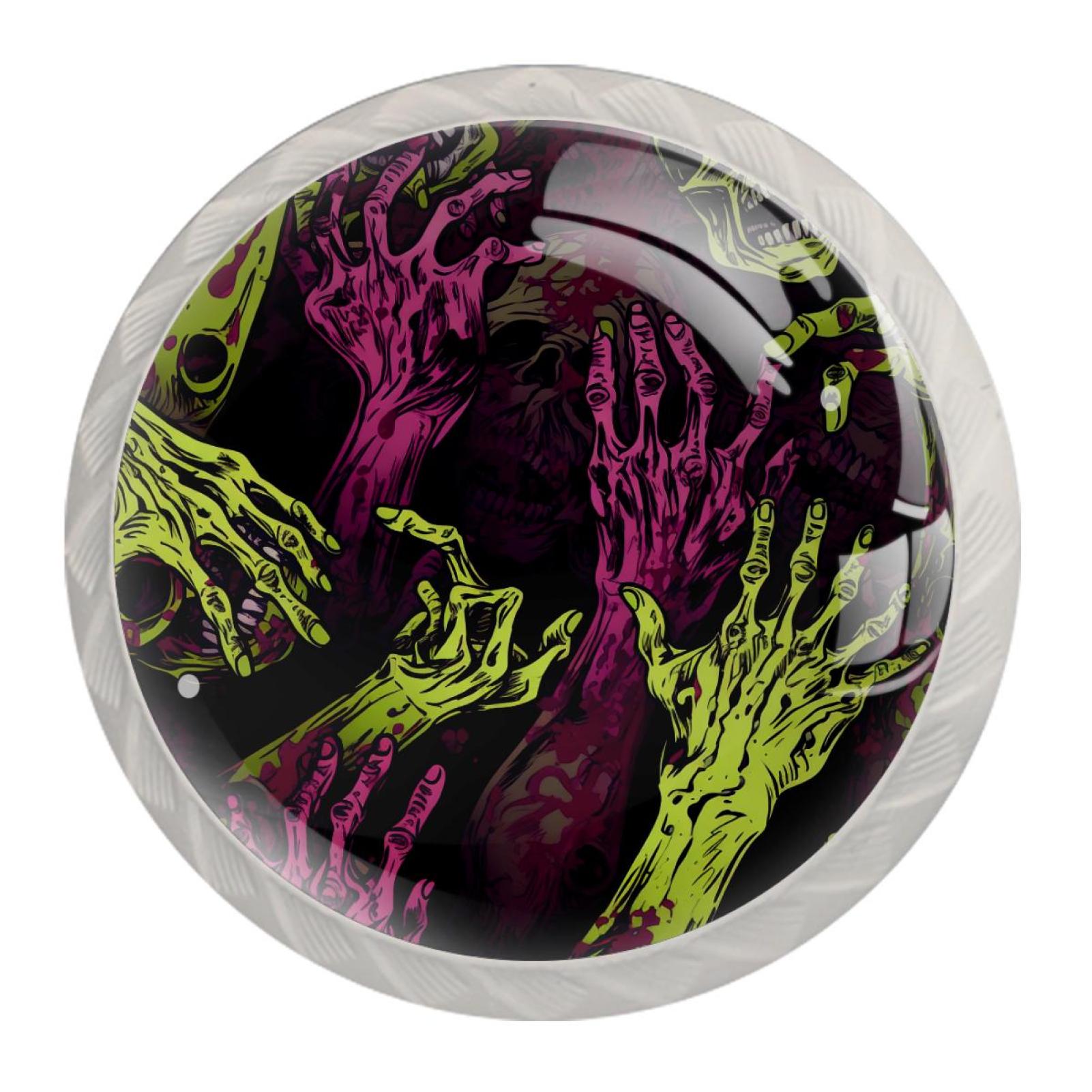 4 Pcs Round White Knobs for Kitchen Cabinet Cupboard Dresser Bookcase ...