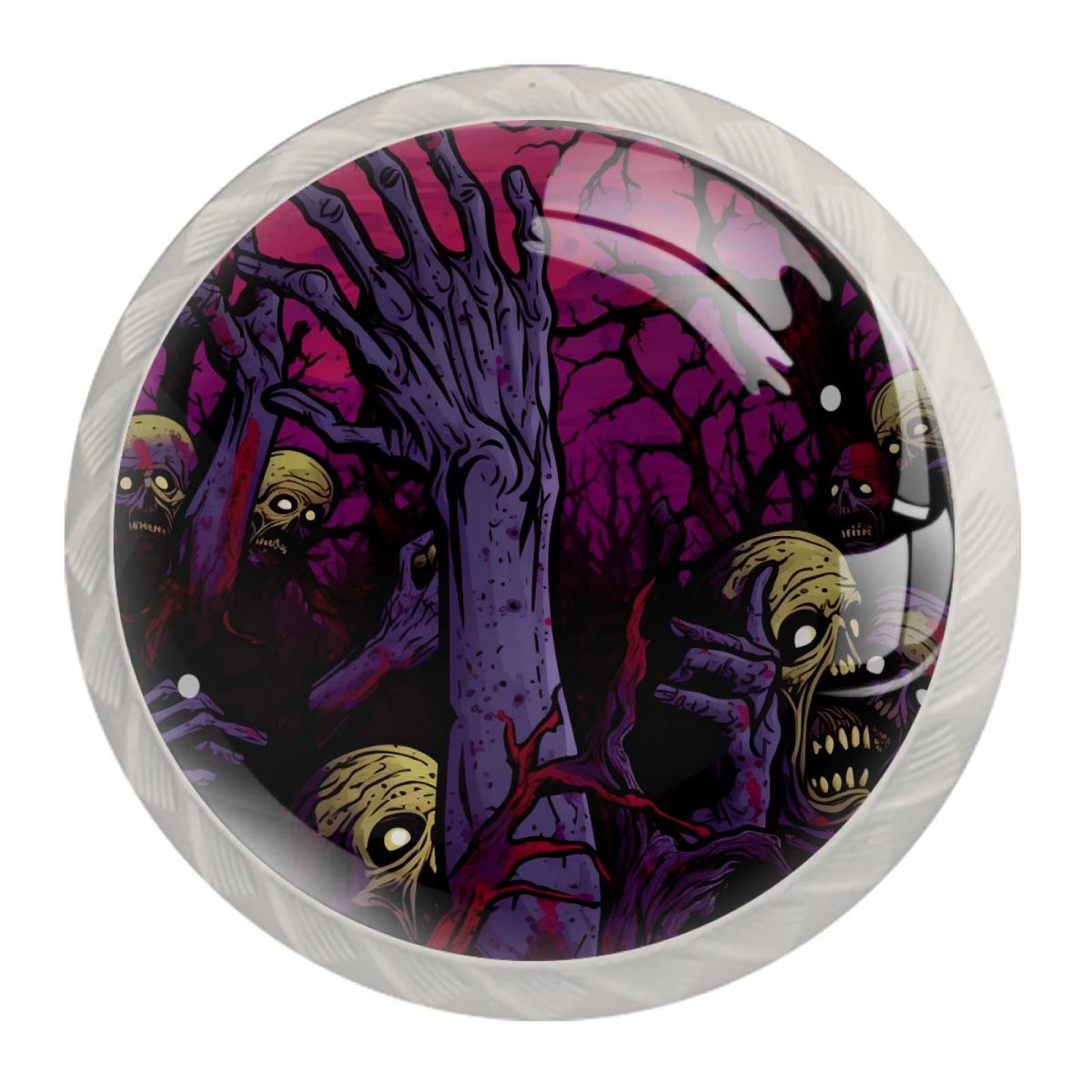 4 Pcs Round White Knobs for Kitchen Cabinet Cupboard Dresser Bookcase ...