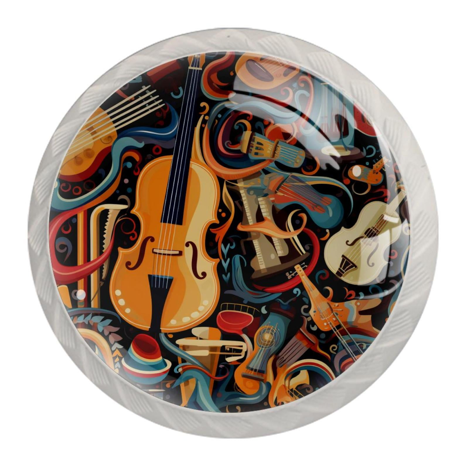 4 Pcs Round White Knobs for Kitchen Cabinet Cupboard Dresser Bookcase ...