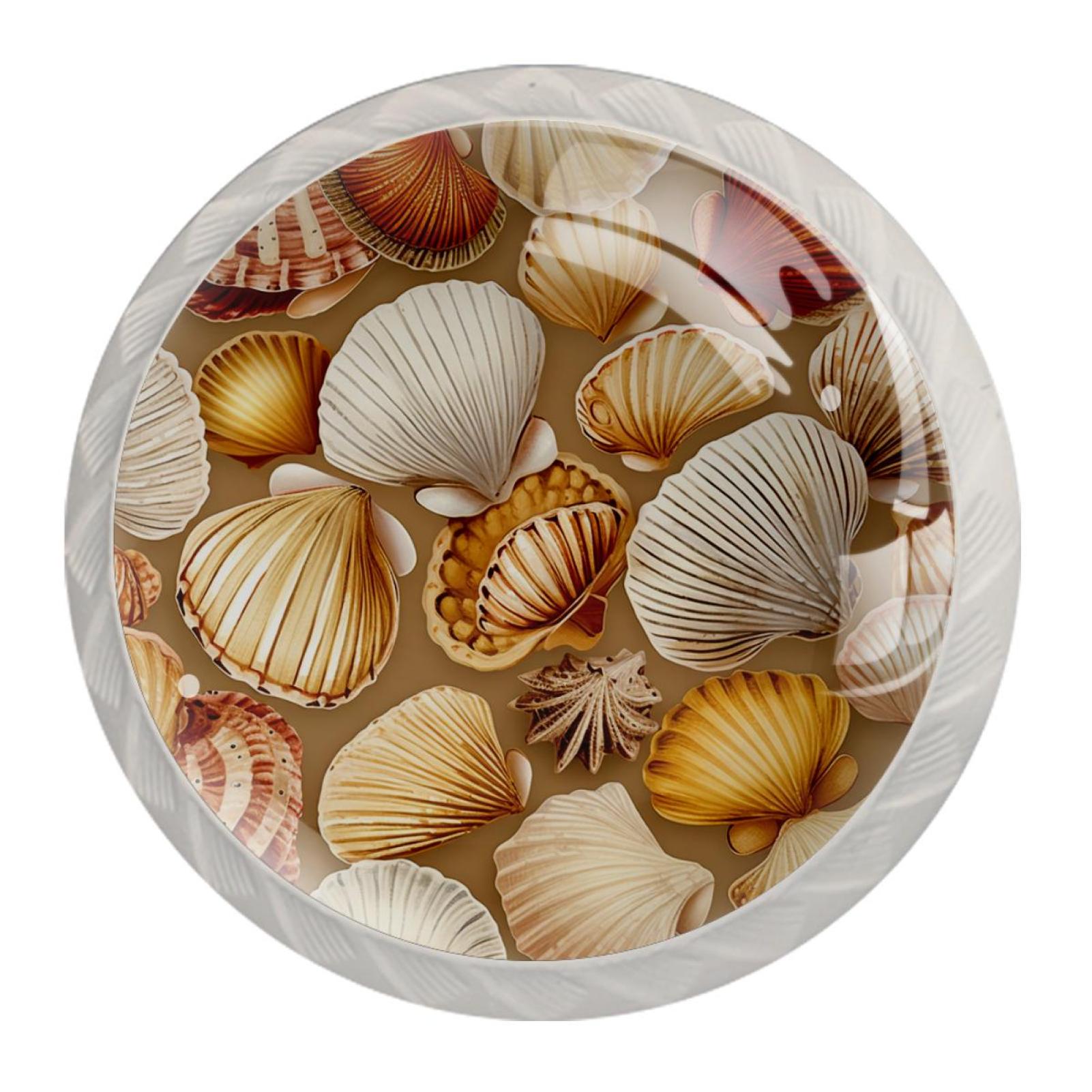 4 Pcs Round White Knobs for Kitchen Cabinet Cupboard Dresser Bookcase ...