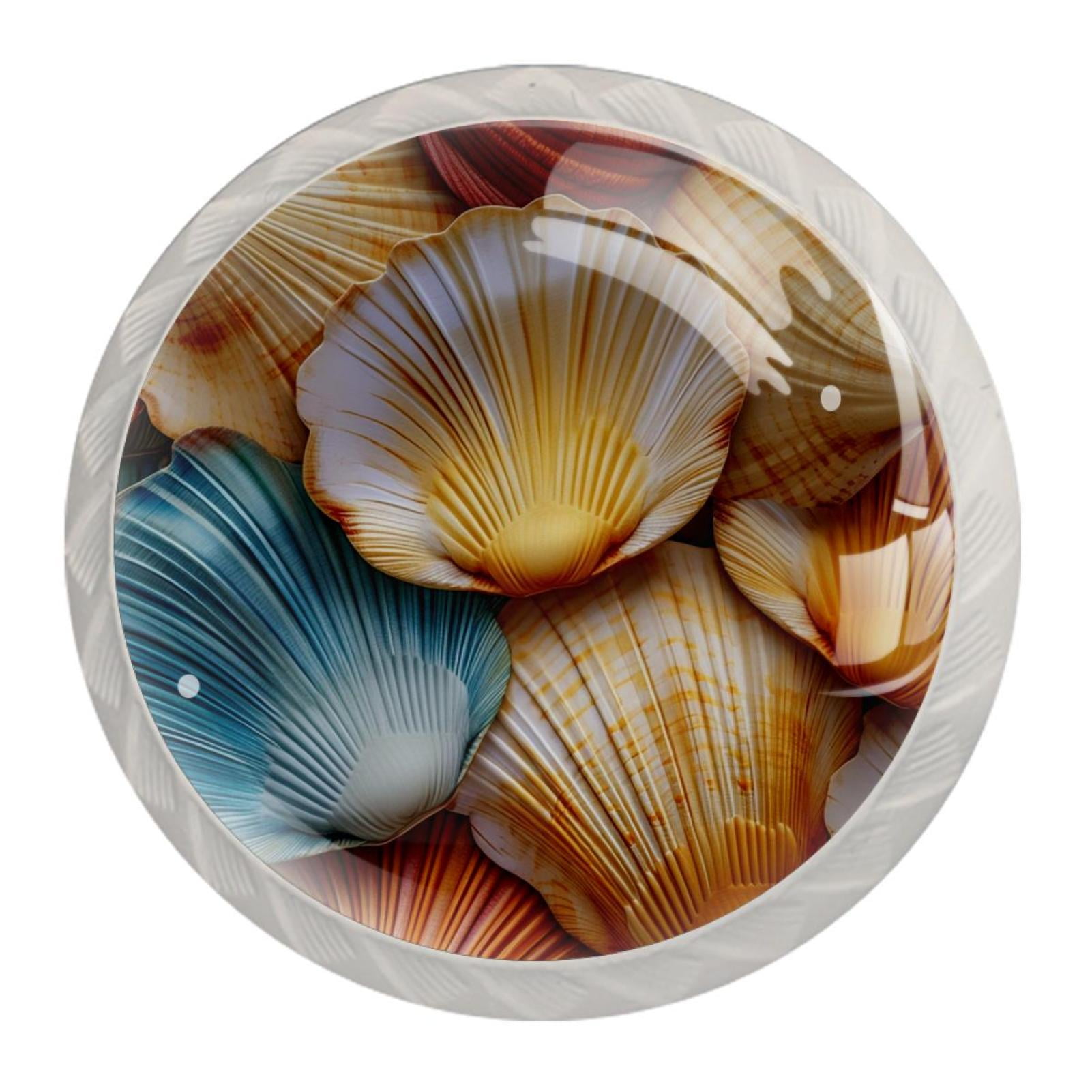 4 Pcs Round White Knobs for Kitchen Cabinet Cupboard Dresser Bookcase ...