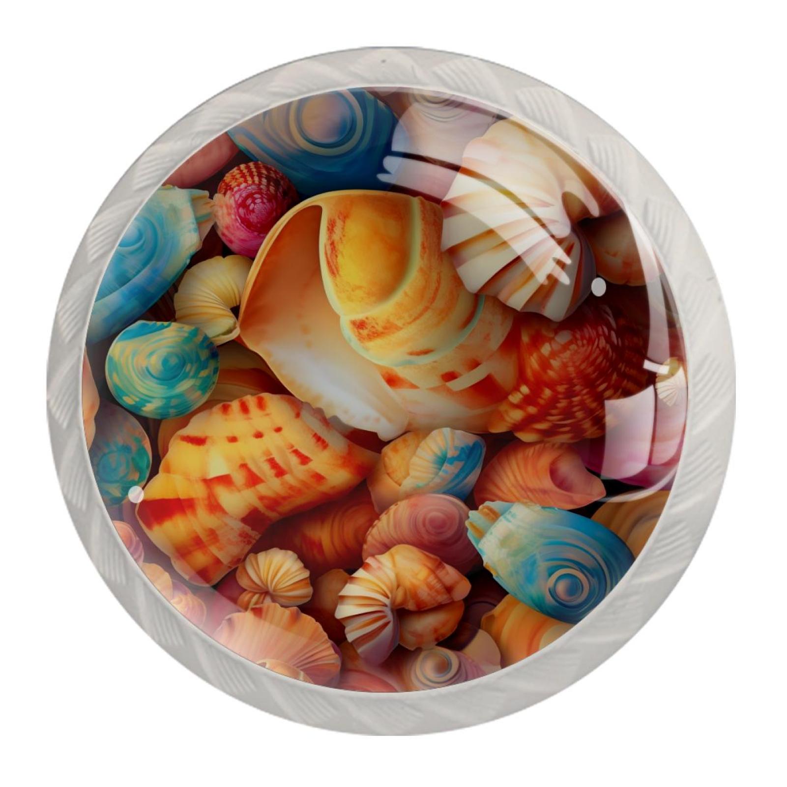 4 Pcs Round White Knobs for Kitchen Cabinet Cupboard Dresser Bookcase ...