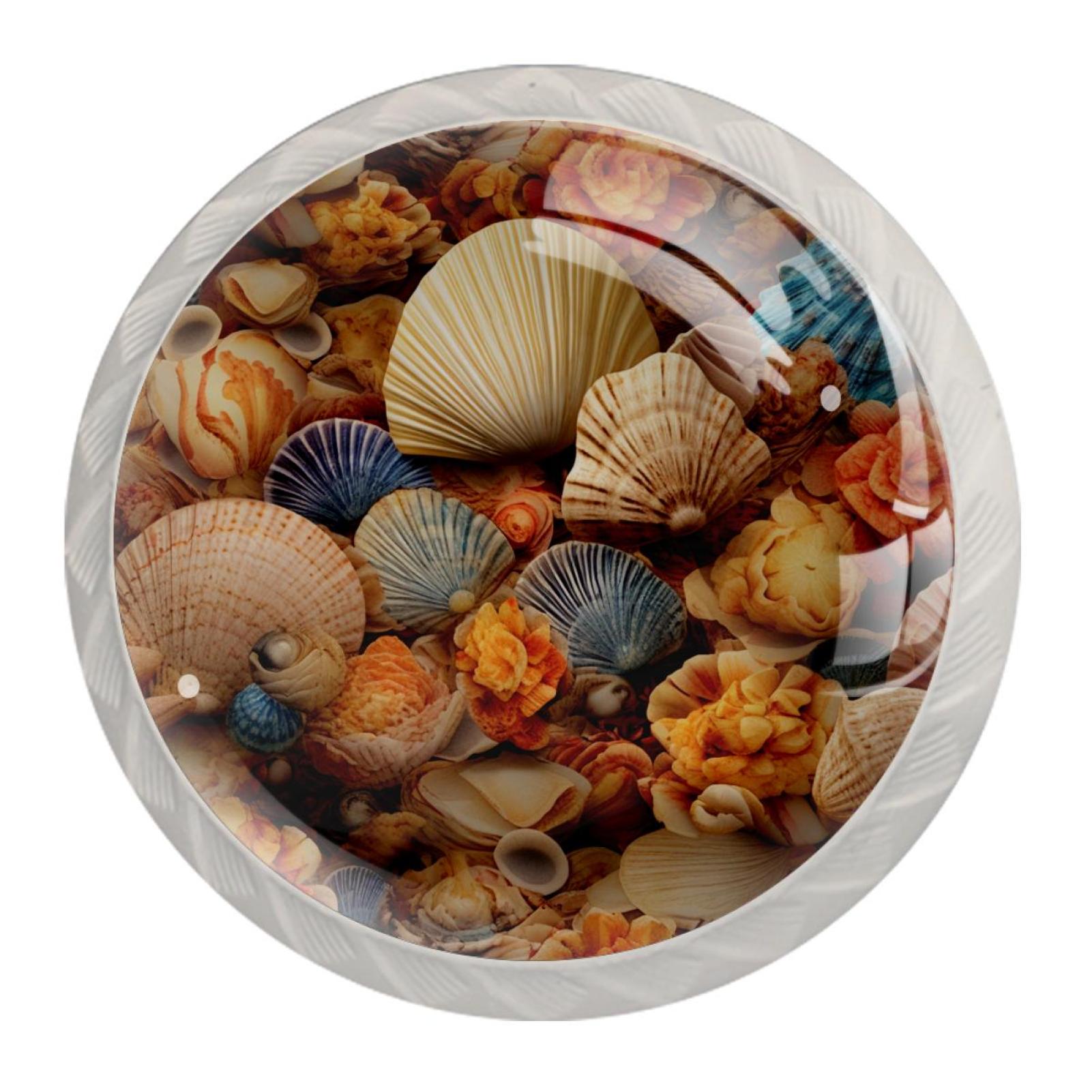 4 Pcs Round White Knobs for Kitchen Cabinet Cupboard Dresser Bookcase ...