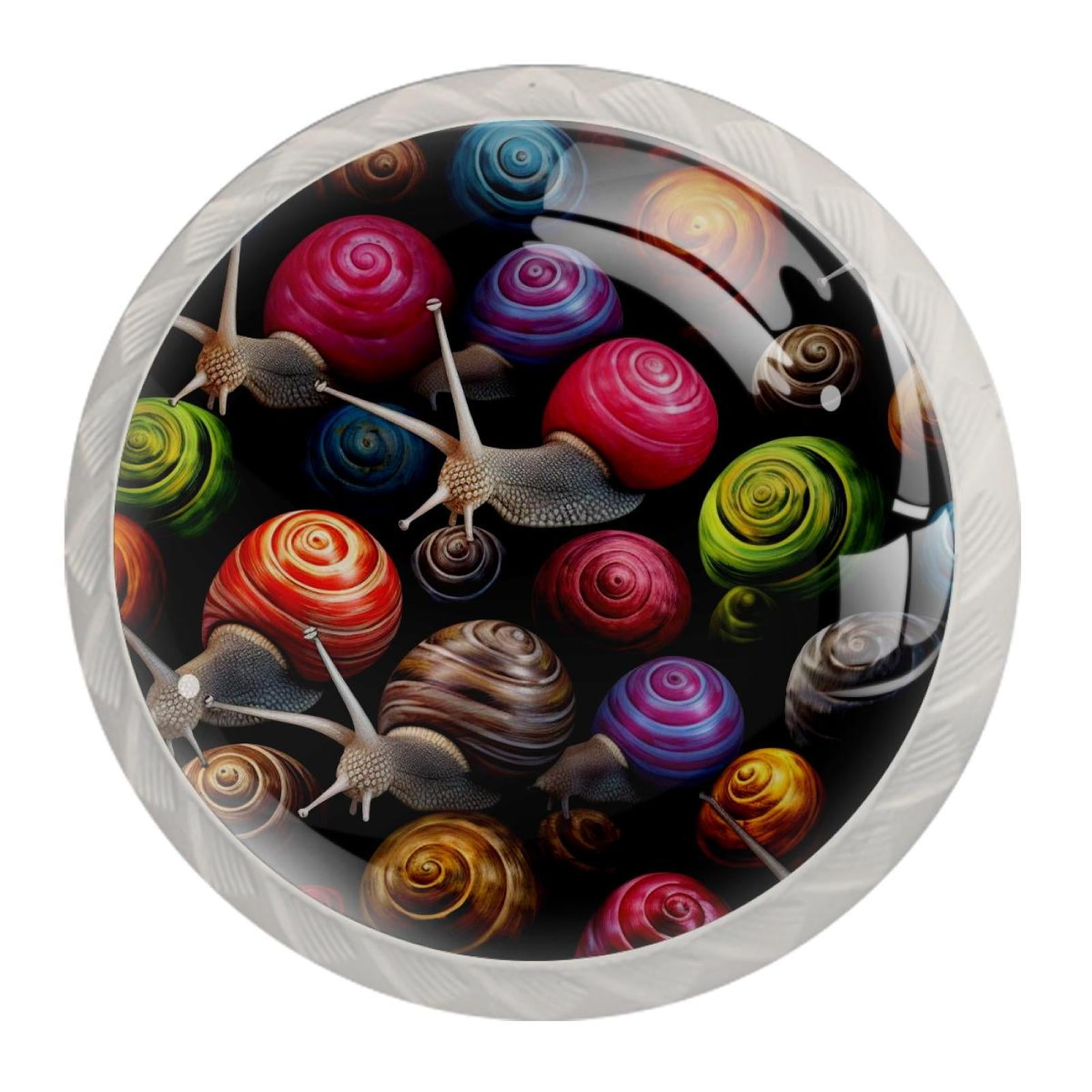 4 Pcs Round White Knobs for Kitchen Cabinet Cupboard Dresser Bookcase ...