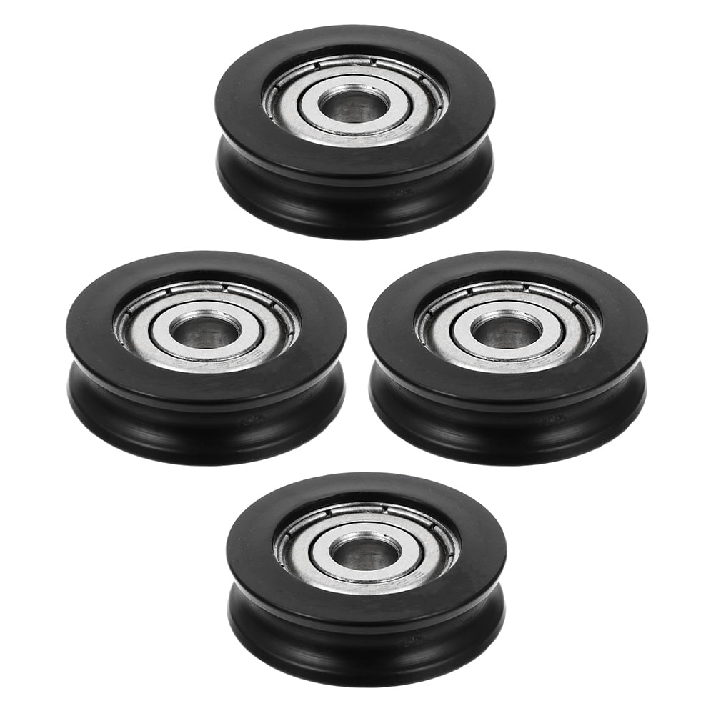 4 Pcs Round Wire Pulley Drawer Pulleys Bearing Pulley 1.60X1.60X0.85CM ...