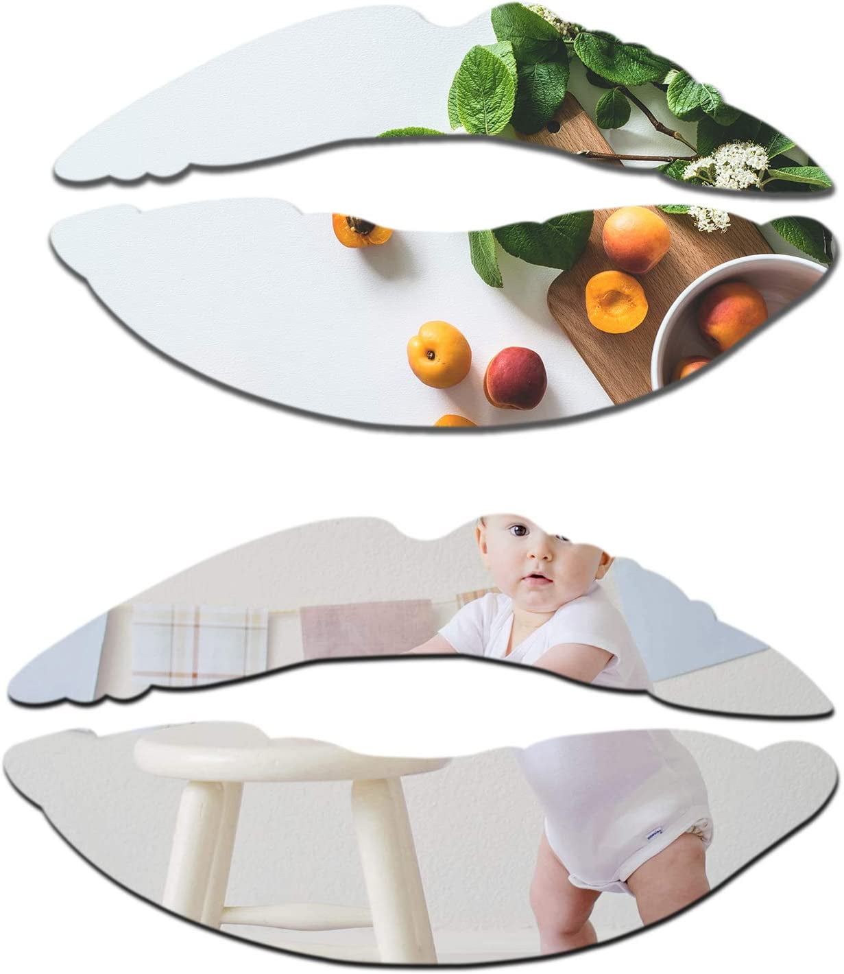 4 Pcs Rounded Corner Wall Mirror Stickers, Mirrors for Wall Bedroom ...