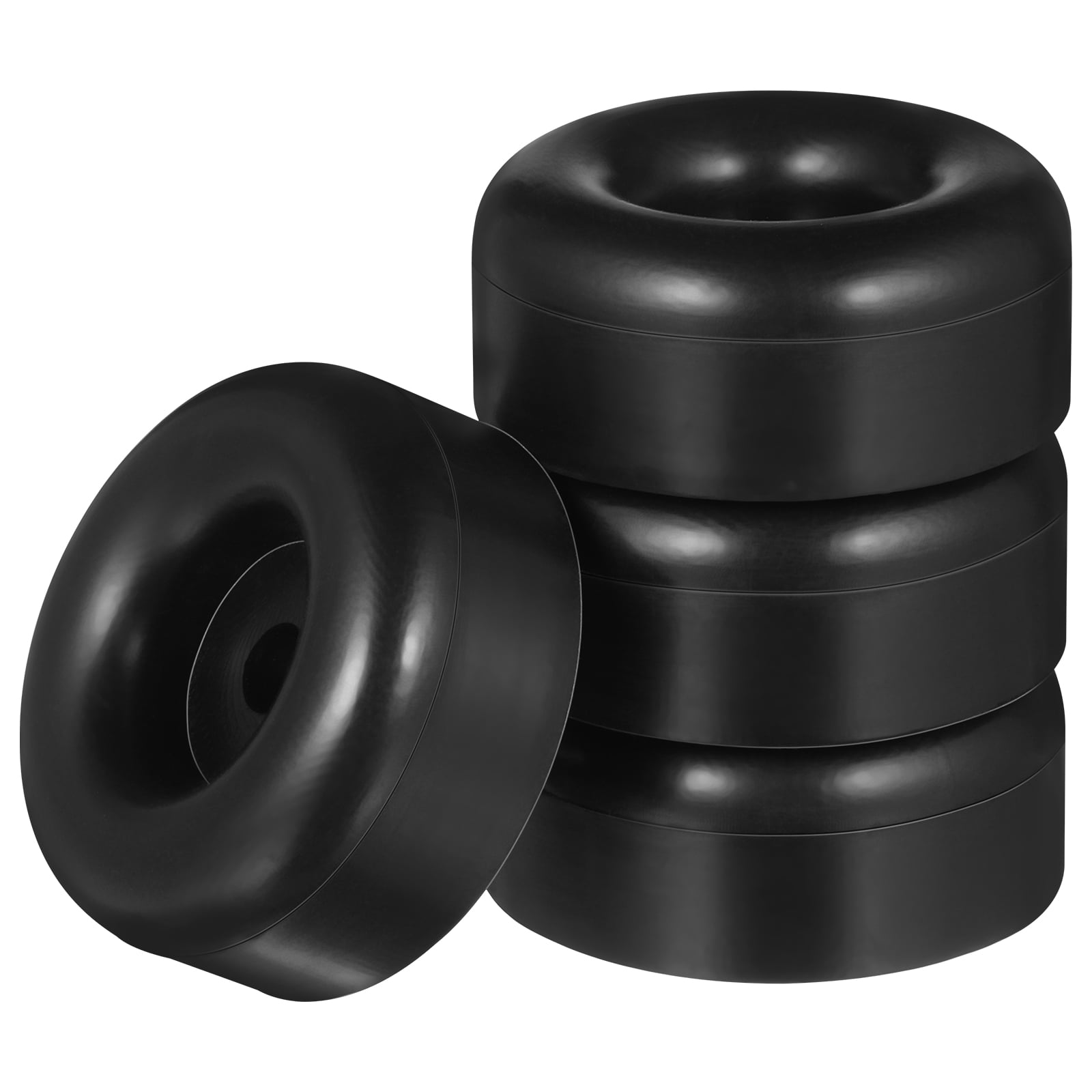 GAXIRE Bumper Rubber Black Circular Shape 4Pcs 2.52X2.52X1.02In ...