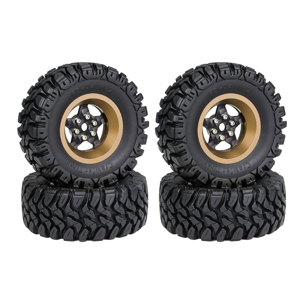 4 Pcs Rubber Wheel Tires for Remote Control Crawlers Mud Tires ...