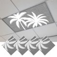 4 Pcs Rustic Palm Tree Fluorescent Light Covers Country Tropical ...