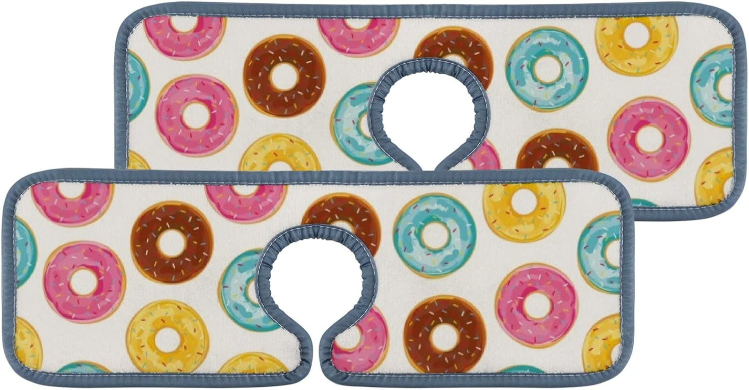 4 Pcs SKYSONIC Faucet Absorbent Mat Donut Pattern Washable Counter ...