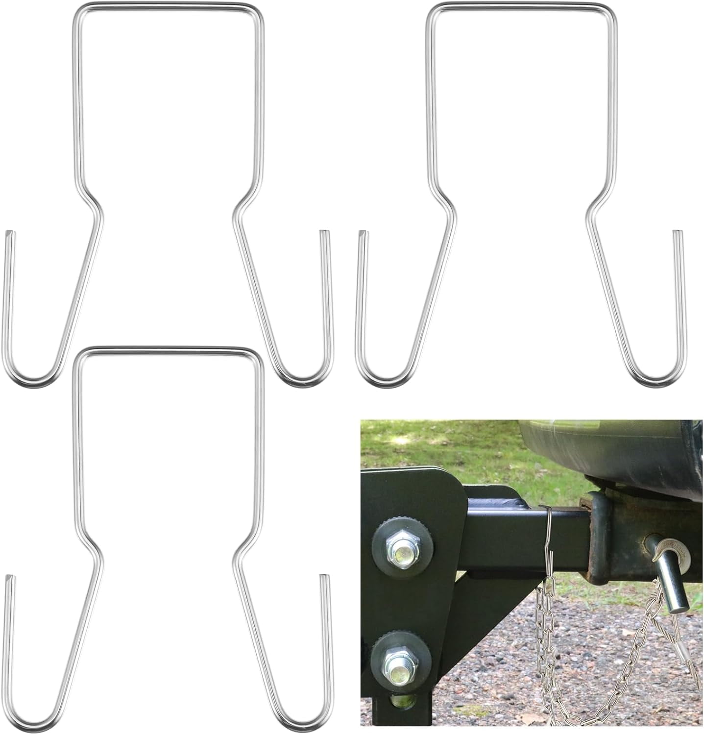 4 Pcs Safety Chain Hanger for Trailer Hitch Safety Chain Holder Bracket ...