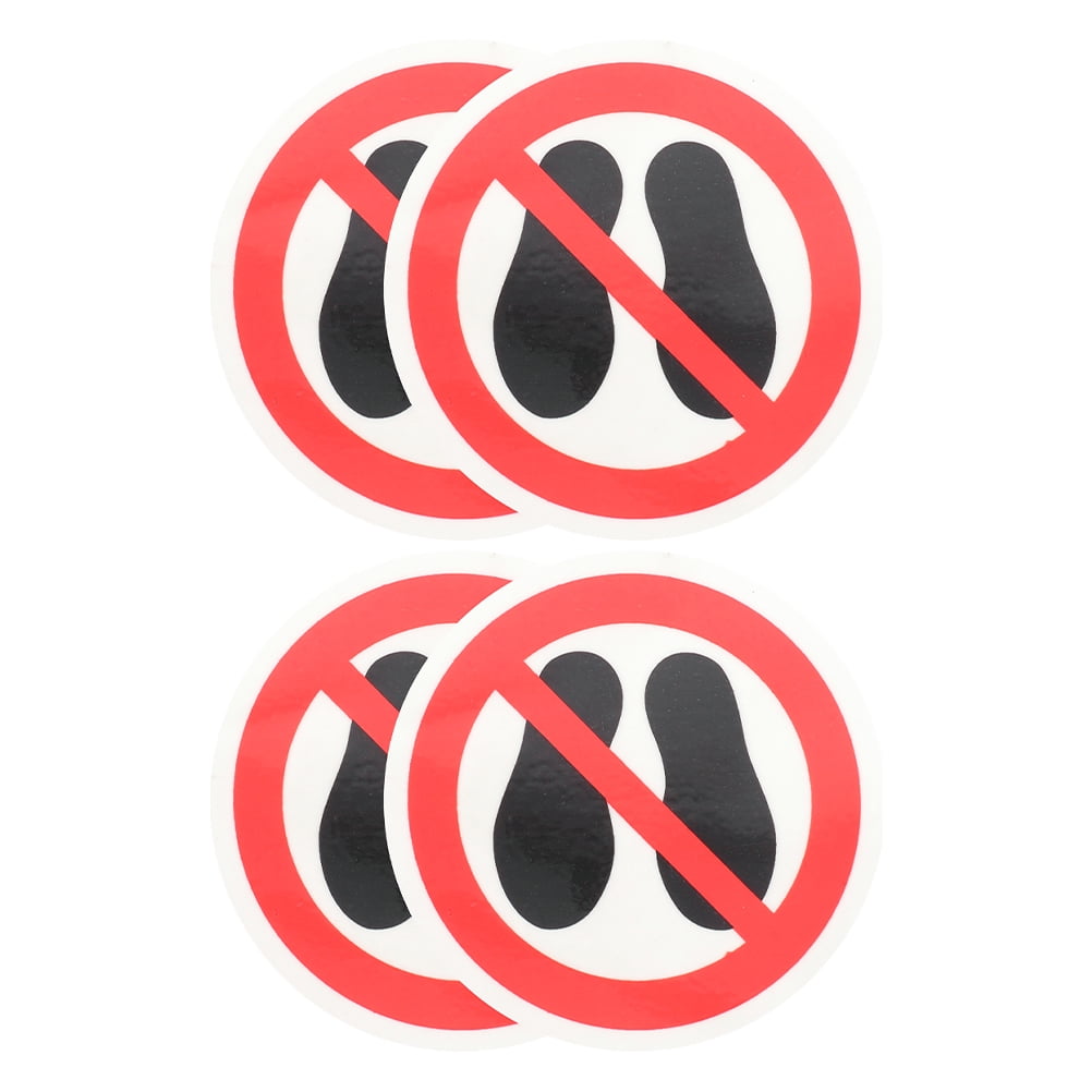 4 Pcs Safety Sign Napkin Rings Outdoor Fruit Adjustable Tracks Red ...