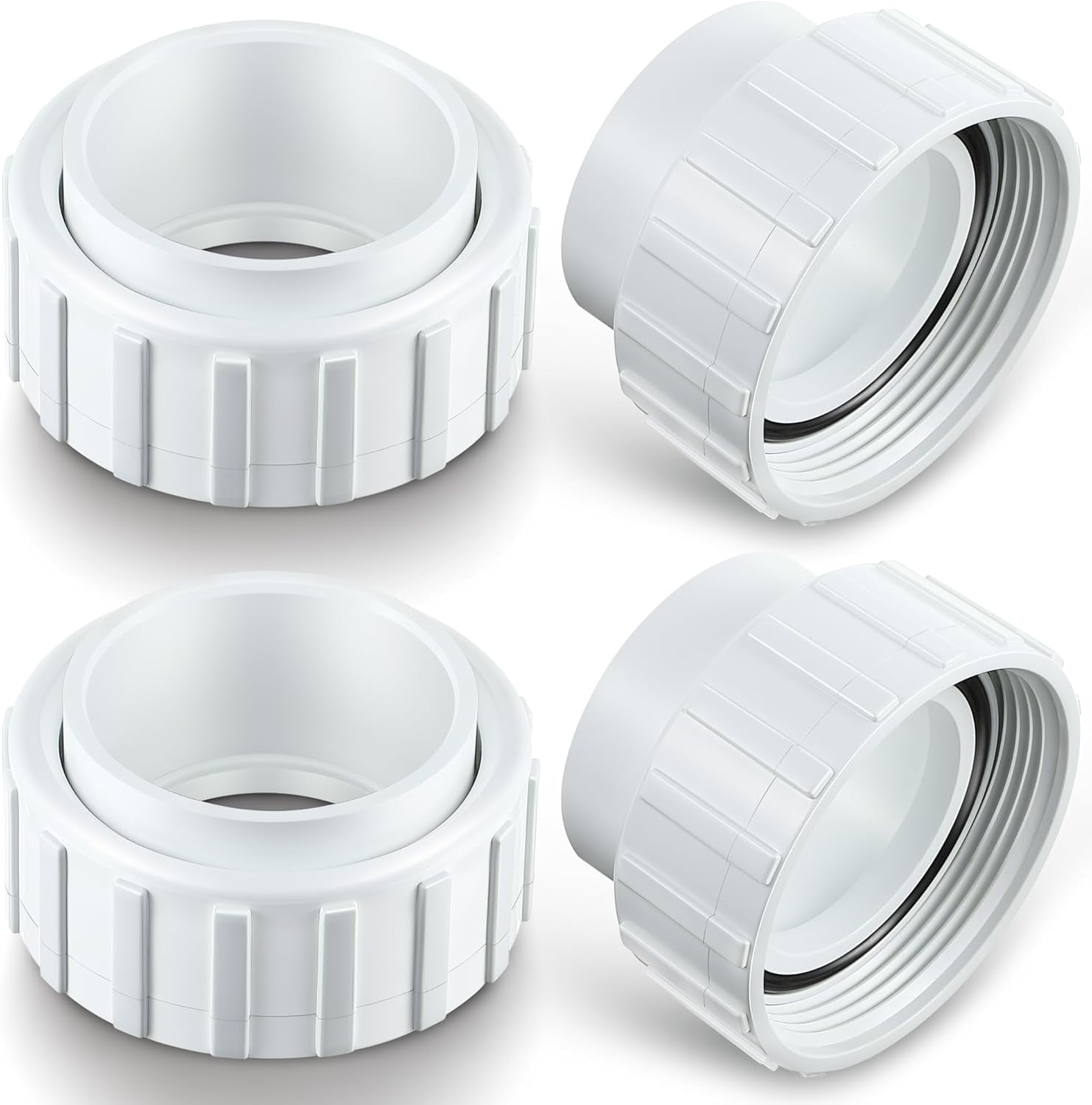 4 Pcs Salt Cell 2" Union Connector Replacement Kit Compatible with ...