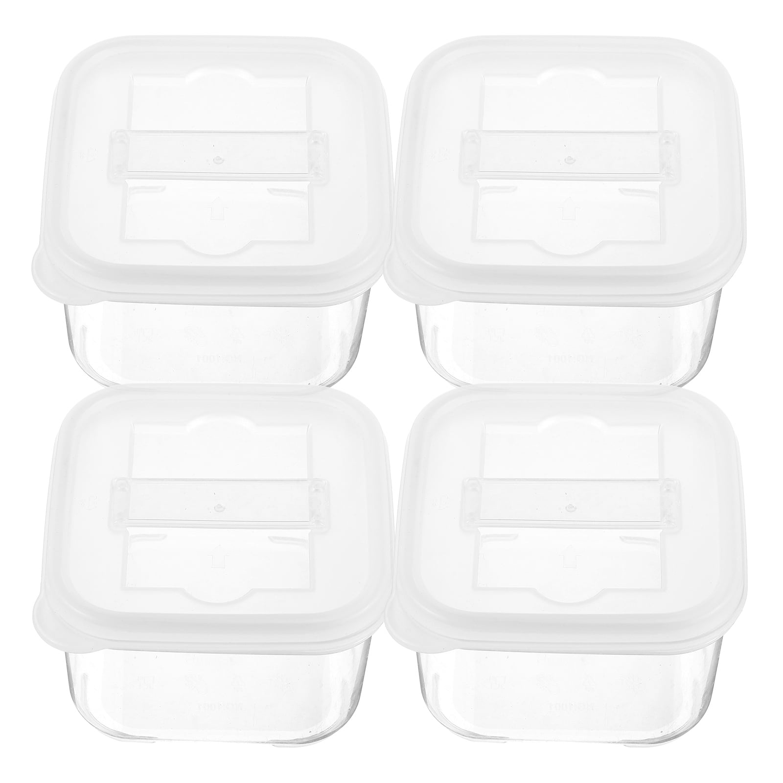4 Pcs Sample Box Small Round Containers with Lids Food Storage Mini ...
