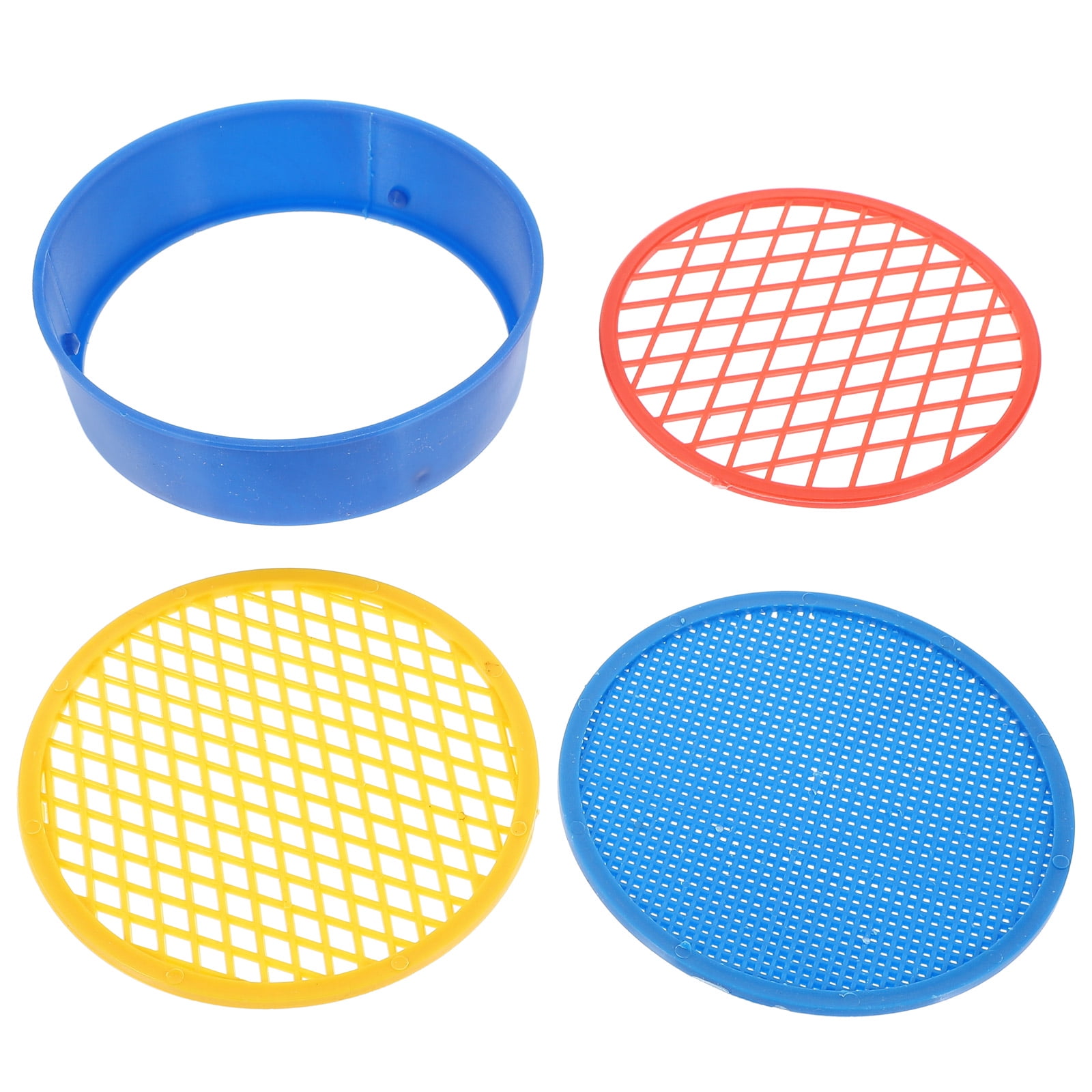 4 Pcs Sand Sifter Beach Sieves Toys Kit Steam Studio Magnetic Tiles ...