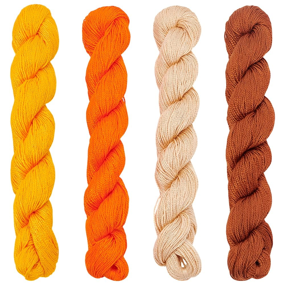 4 Pcs Sashiko Thread Sashiko Skein 100 M*4 Colors(Sunset) Cotton ...