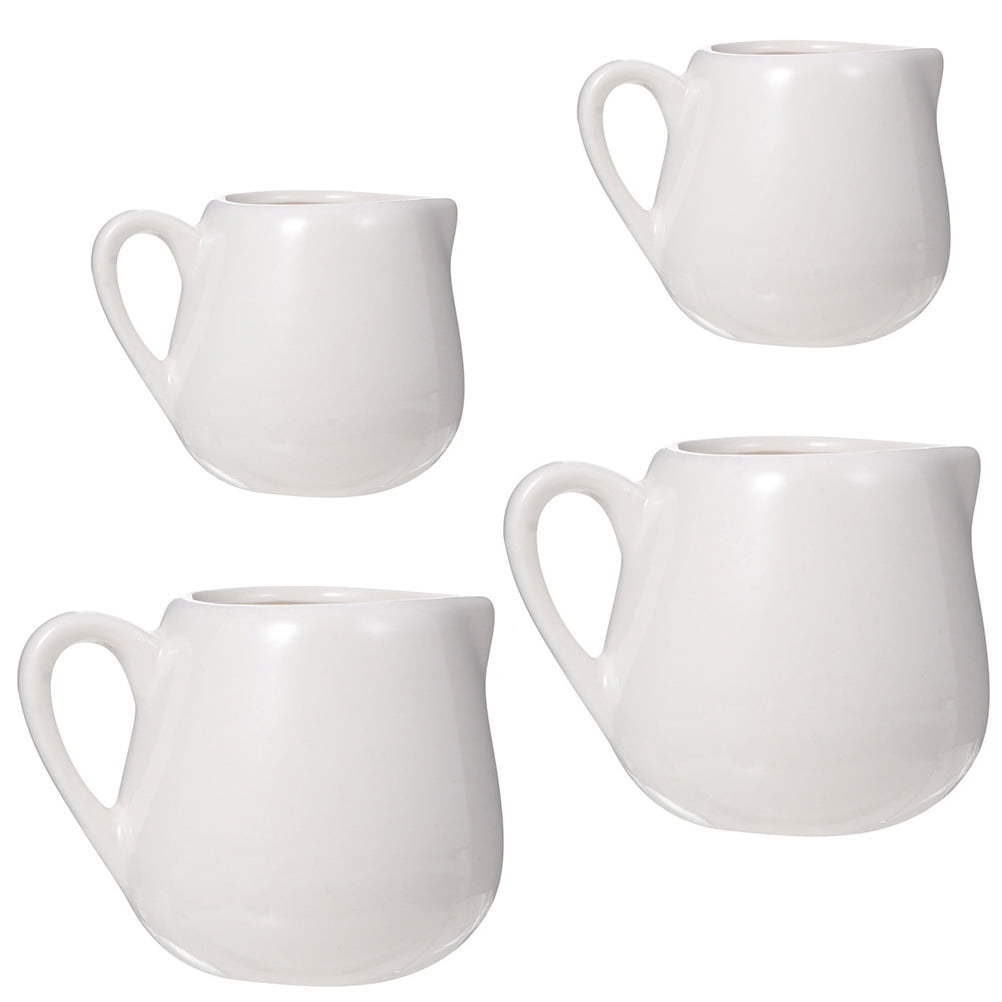 4 Pcs Sauce Spoon Coffee Mugs Milk Creamer Ceramic Storage Container ...