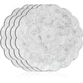 4 Pcs Scalloped Capiz Shell Placemats - 15'' Ivory Capiz Shell ...