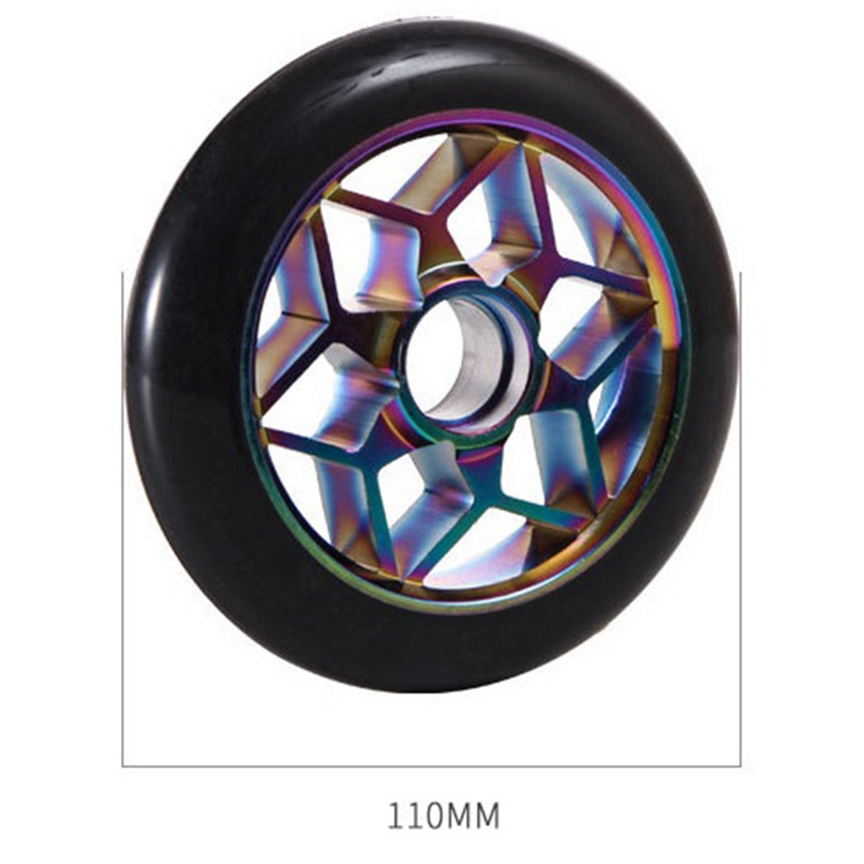 4 Pcs Scooter Accessories 110mm Scooter Wheels Colorful Pu Wheels Thick ...