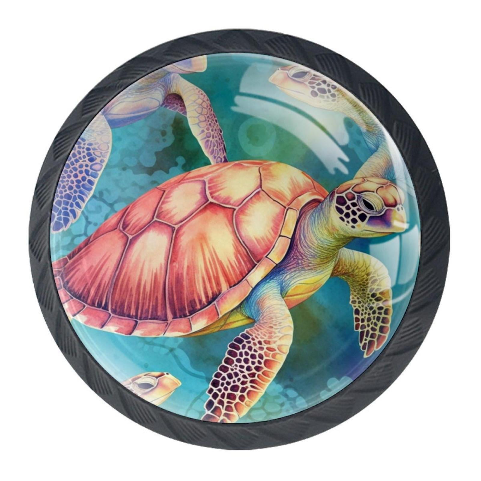 4 Pcs Sea Turtle Knobs for Kitchen Cabinet Cupboard Dresser Bookcase ...