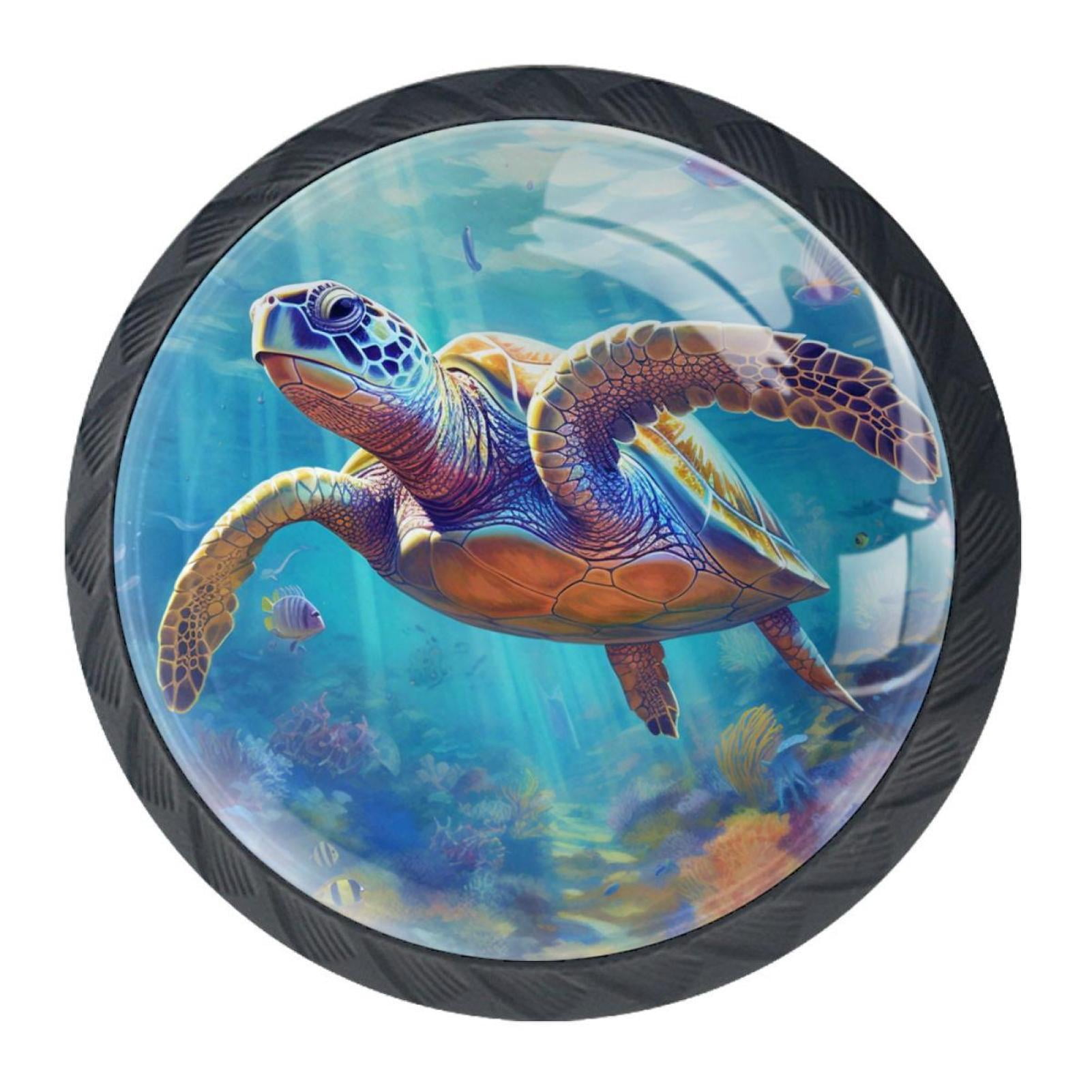 4 Pcs Sea Turtle Knobs for Kitchen Cabinet Cupboard Dresser Bookcase ...