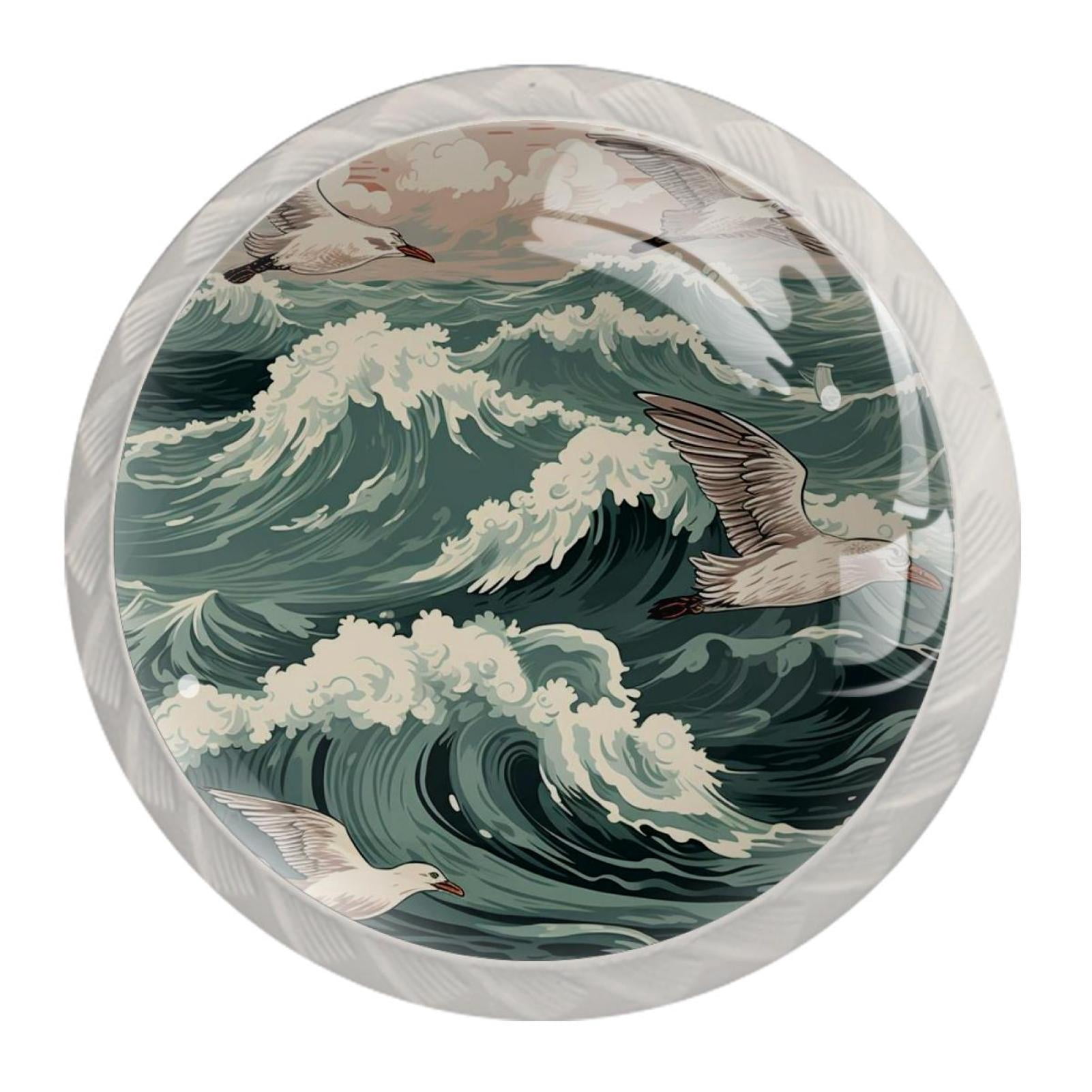 4 Pcs Seagull Knobs for Kitchen Cabinet Cupboard Dresser Bookcase ...