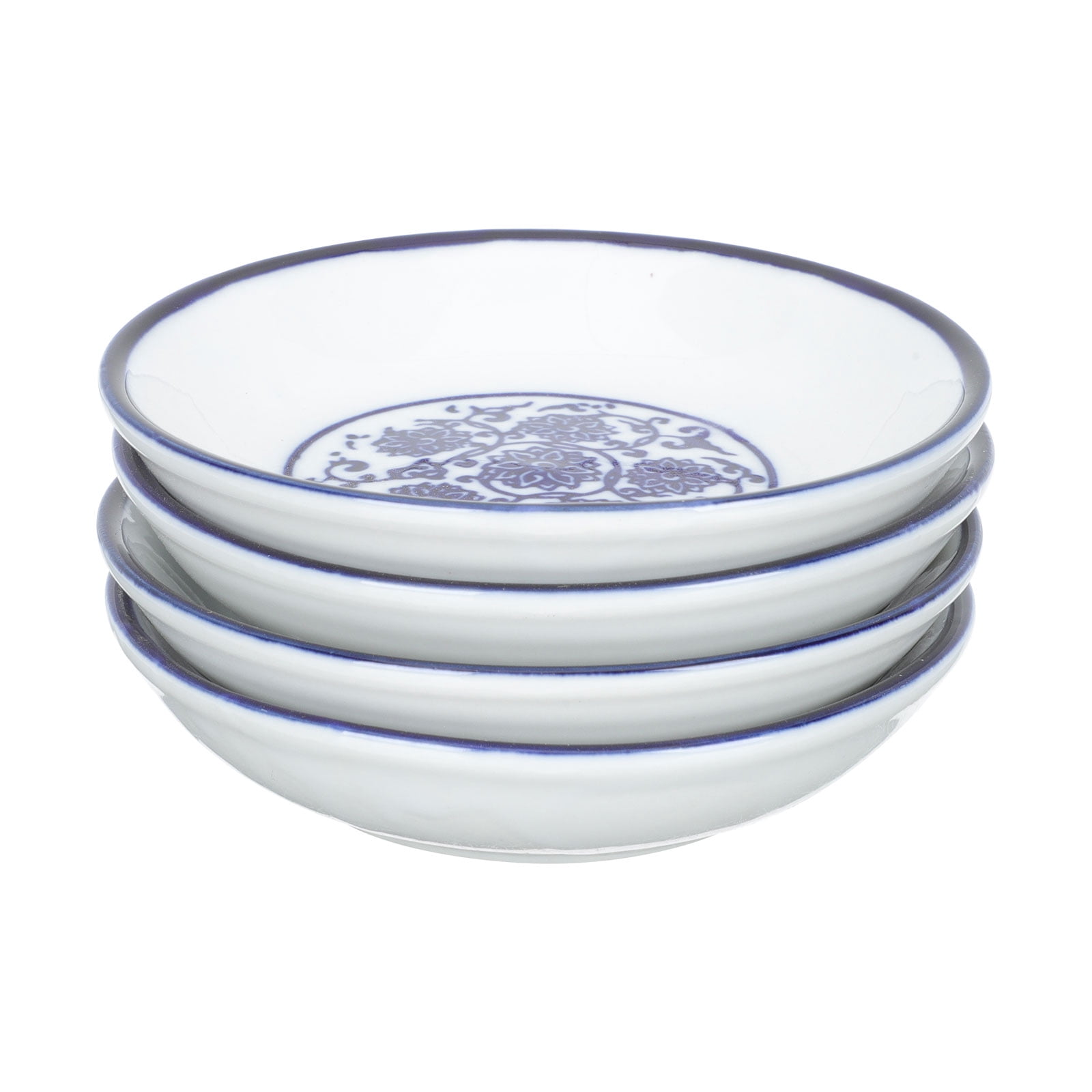 MEIBUTYUP Mini Seasoning Dishes Ceramic Assorted Color 4Pcs 3.9x2.2in ...