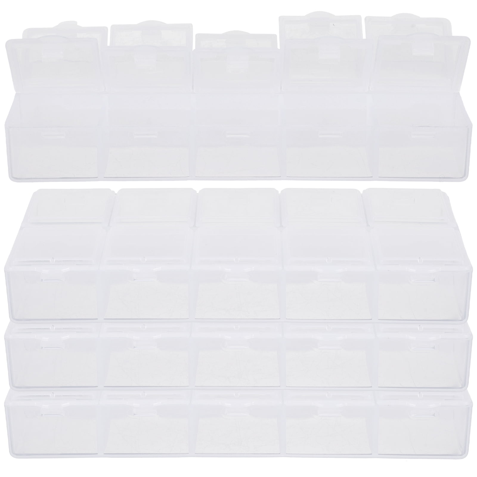 4 Pcs Seed Storage Box Jewelry Boxes Divided Bead Container White ...