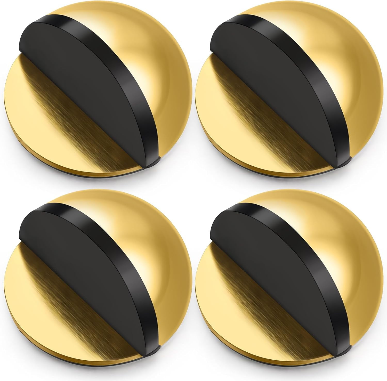 4 Pcs Self Adhesive Door Stoppers, Stainless Steel Floor Door Stop Wall ...